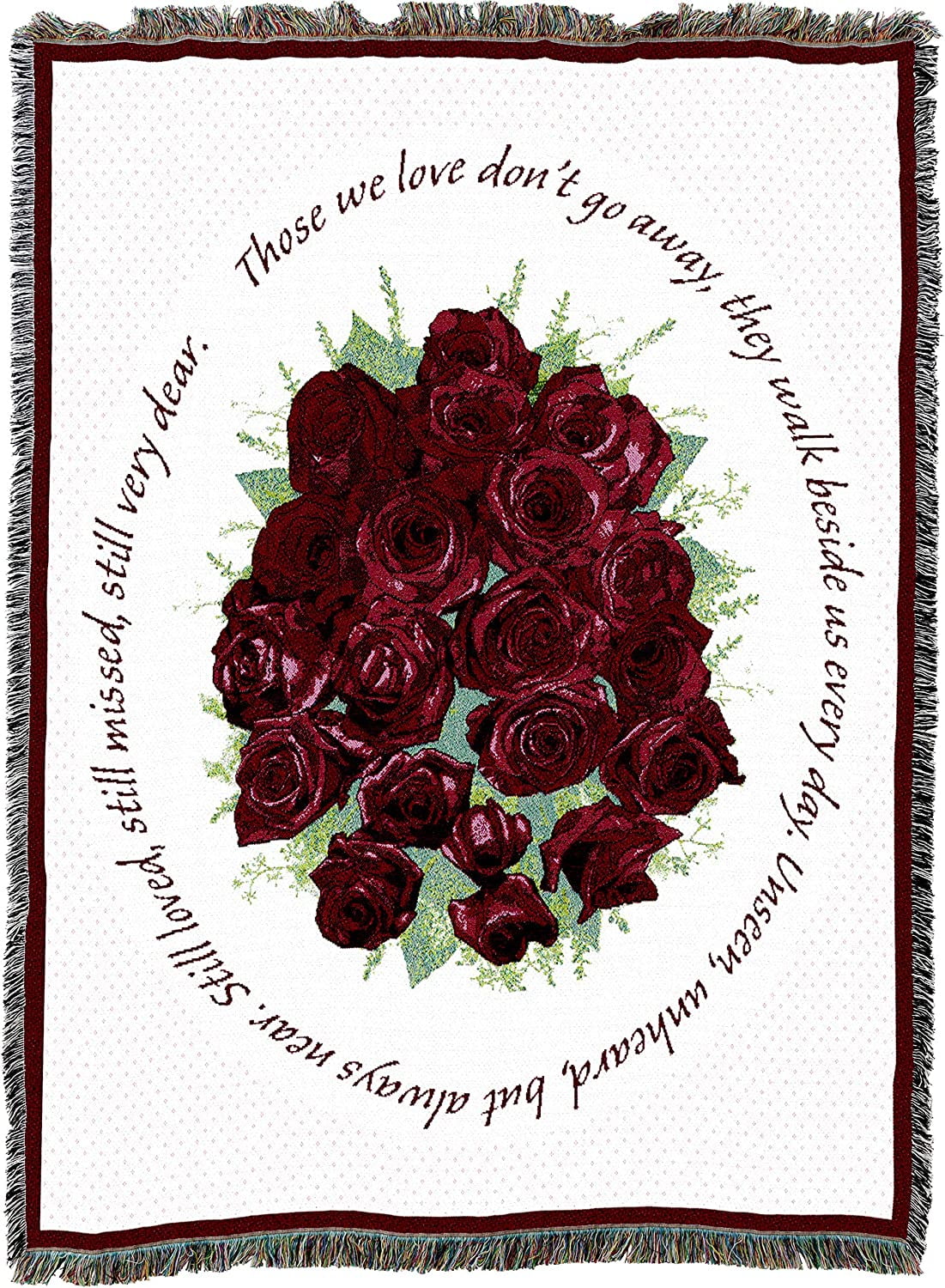 Pure Country Weavers Bundle of Red Roses XL Blanket - Those We Love Don ...