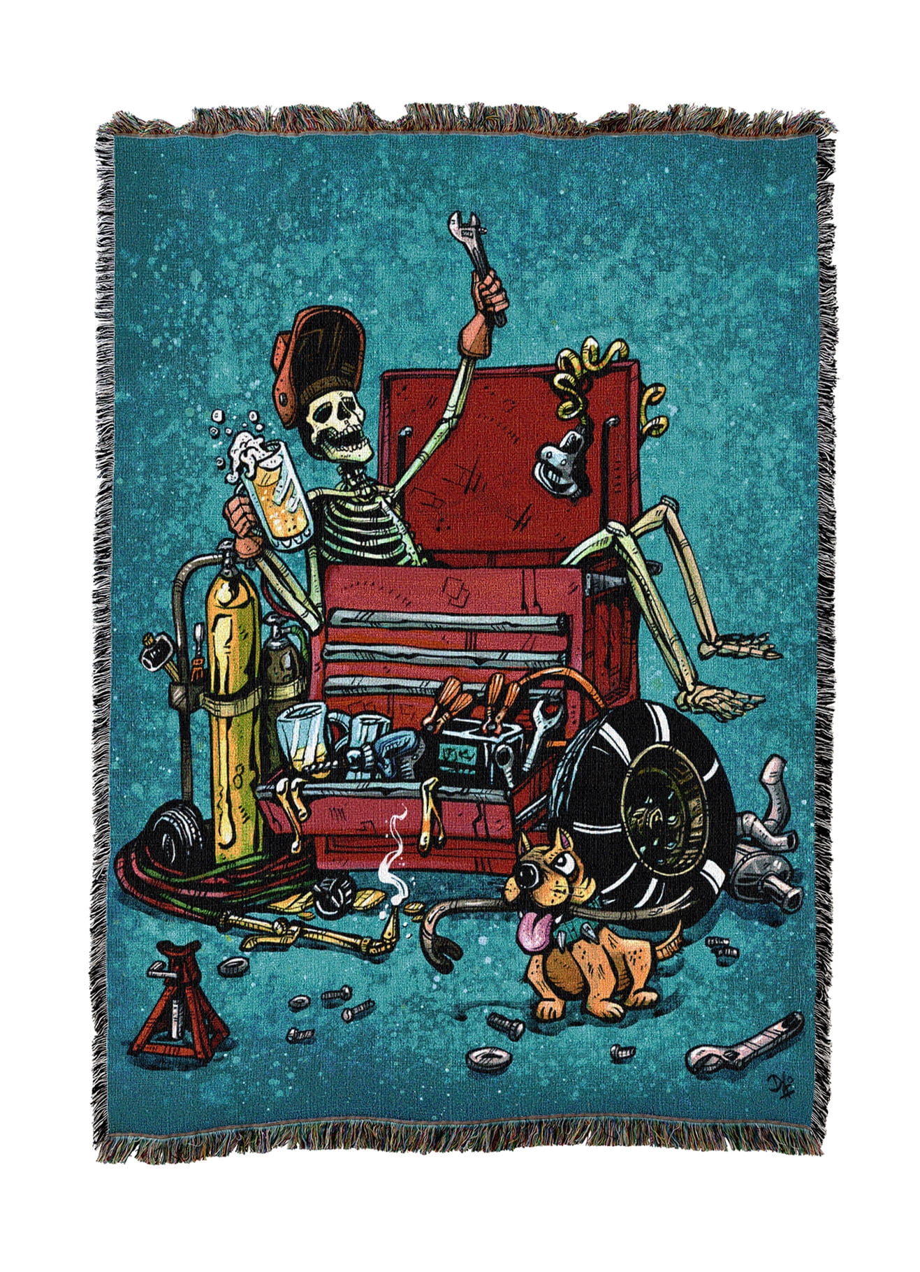 Pure Country Weavers Garage Life Medium Tapestry Throw Woven from ...