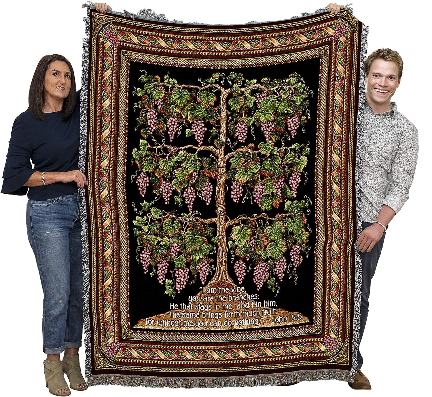 Pure Country Weavers The Grape Vine Blanket - I Am The Vine You are The ...