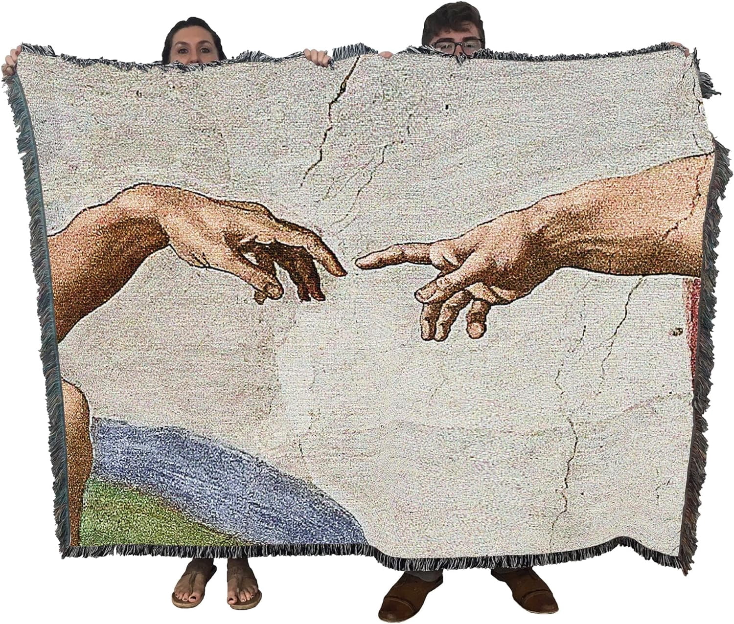 Pure Country Weavers Hands of God and Adam Blanket by Michelangelo ...