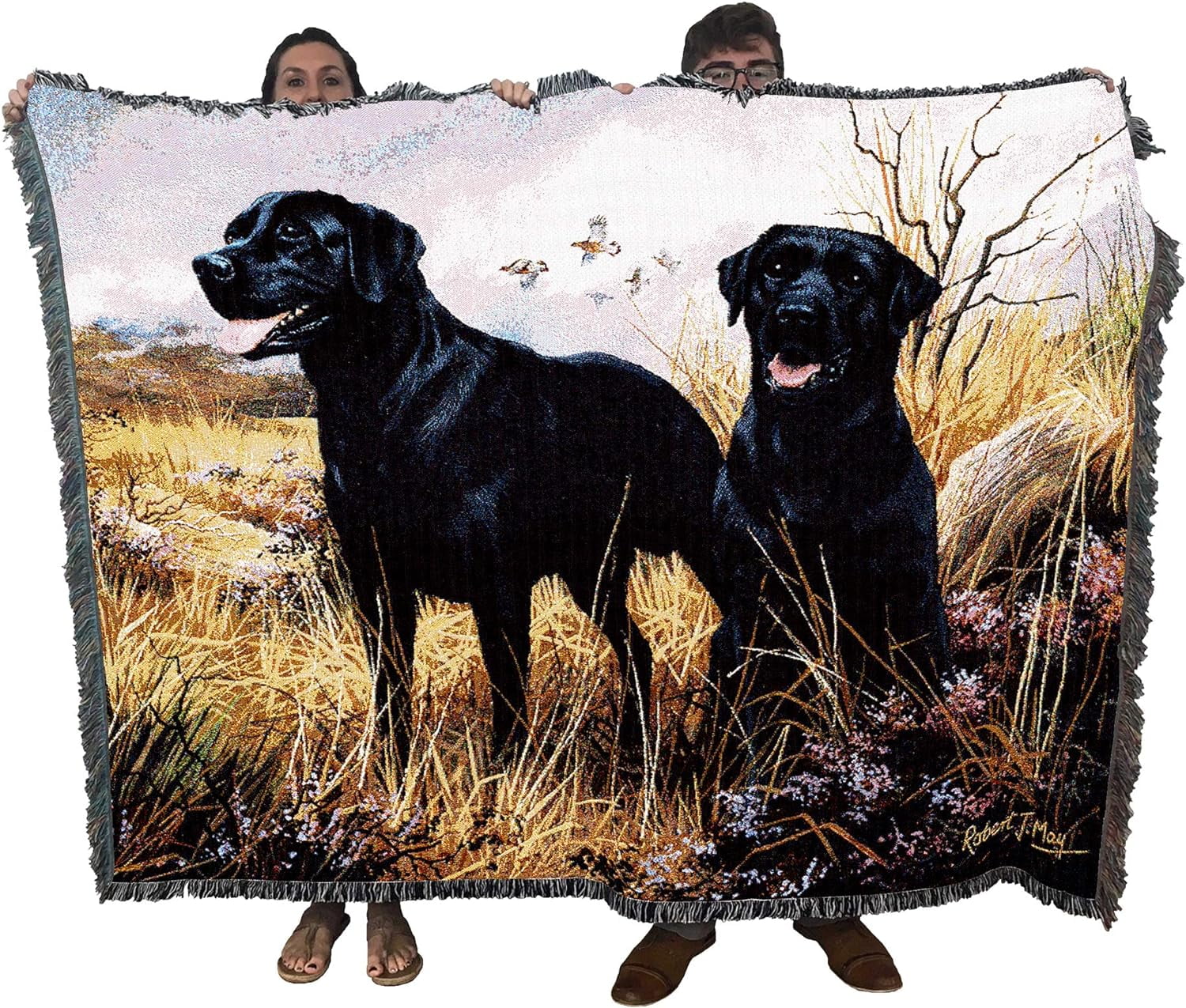 Pure Country Weavers Labrador Retriever Black Lab Blanket by Robert May ...