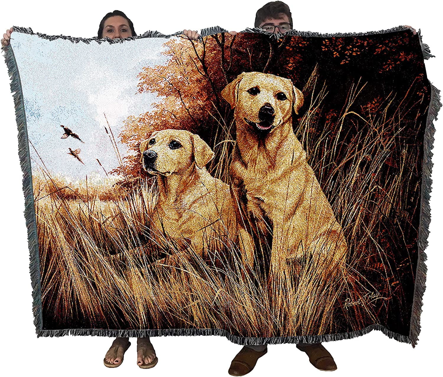 Pure Country Weavers Labrador Retrievers Yellow Lab Blanket by Robert ...