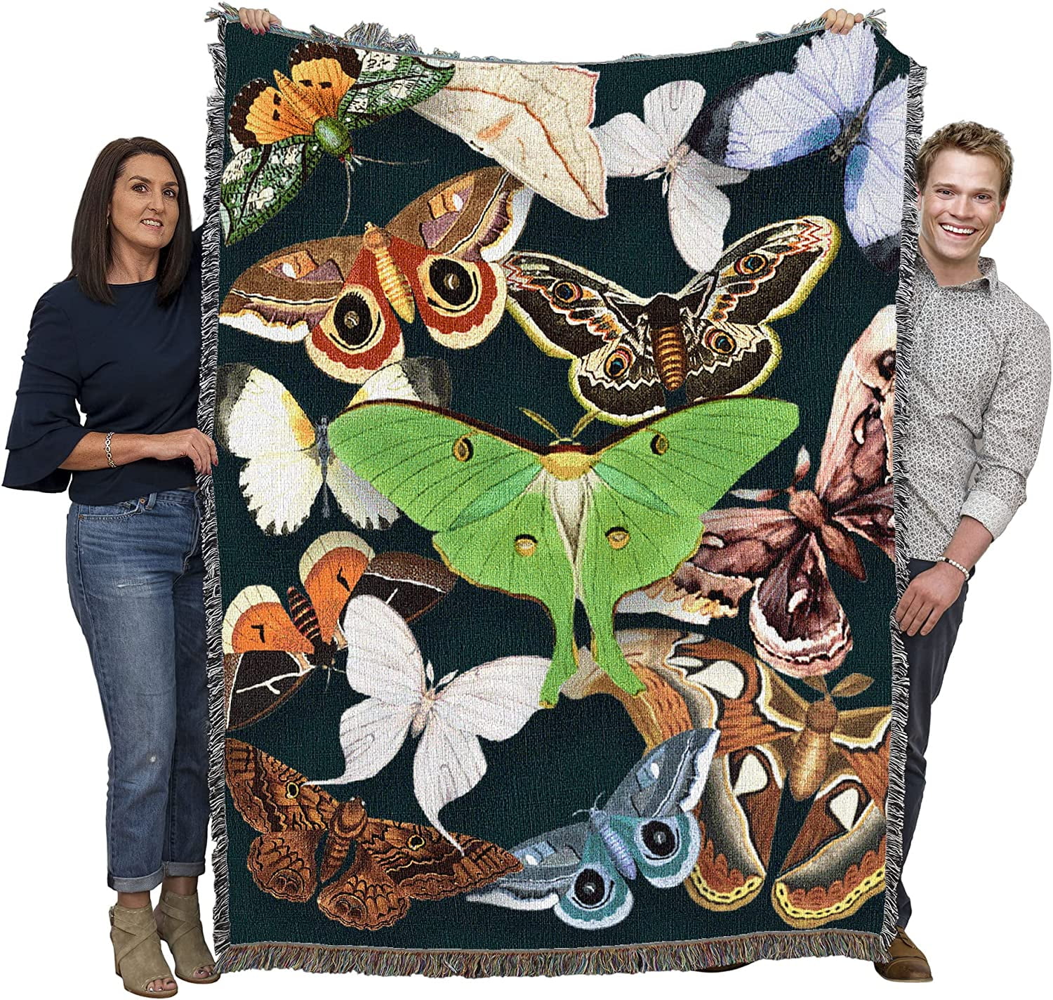 Pure Country Weavers Moths Emerald Blanket - Gift Tapestry Throw Woven ...