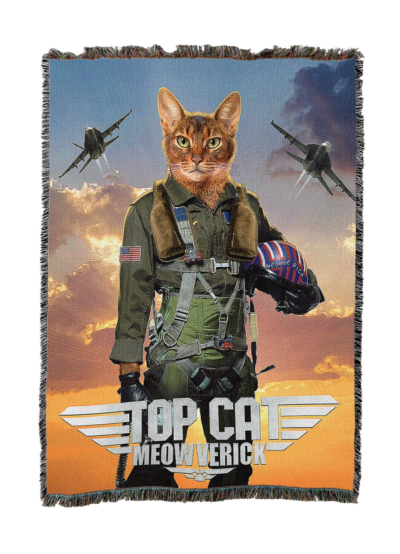 Pure Country Weavers Top Cat Meowverick Parody Medium Tapestry Throw ...