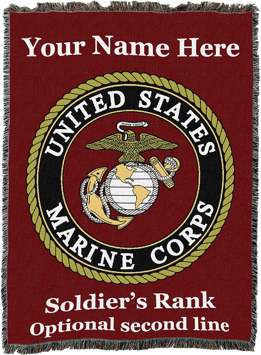 Pure Country Weavers US Marine Corps - Faithful Flag Blanket ...