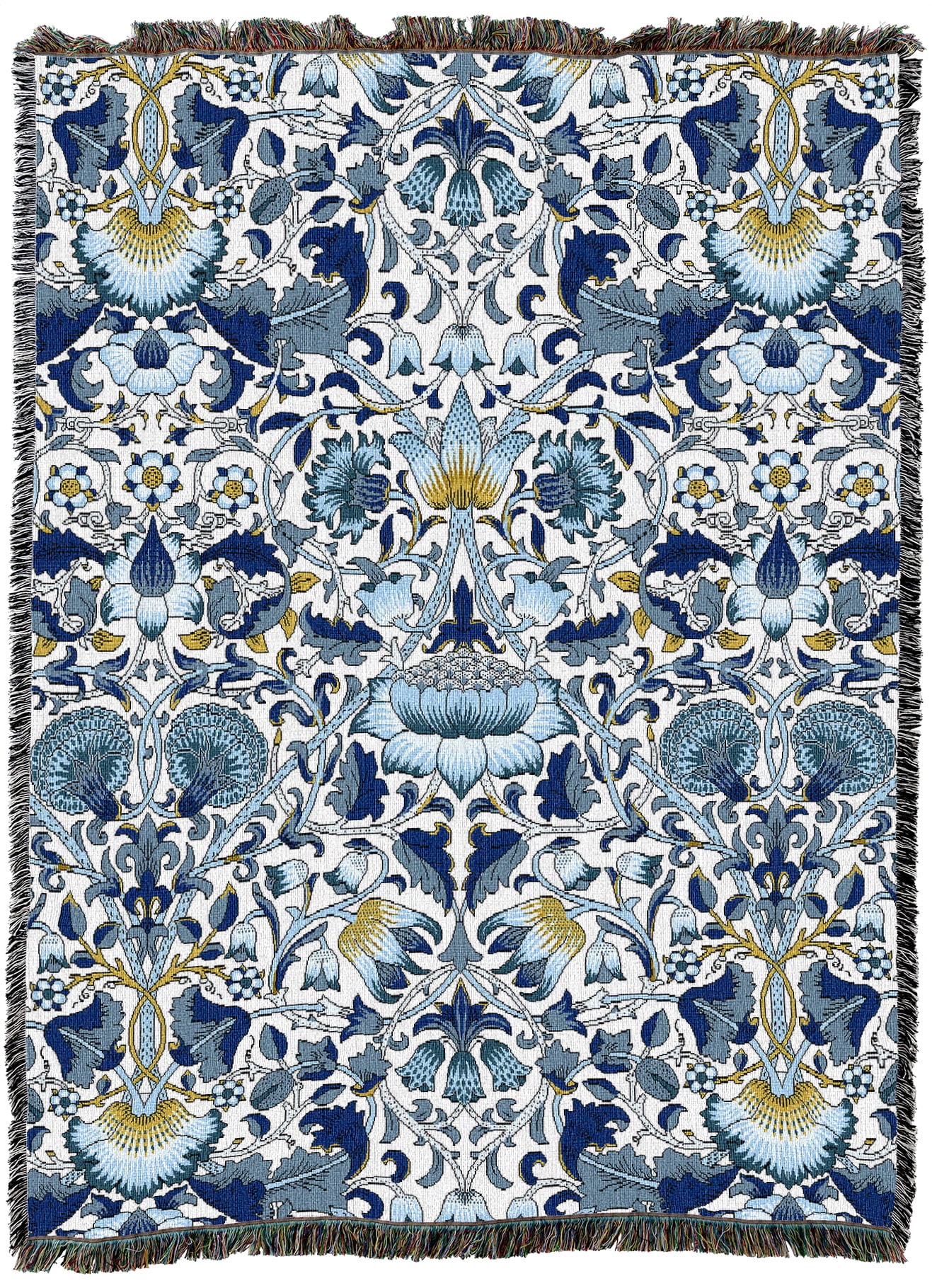 Pure Country Weavers William Morris Lodden Cornflower Blanket - Arts ...