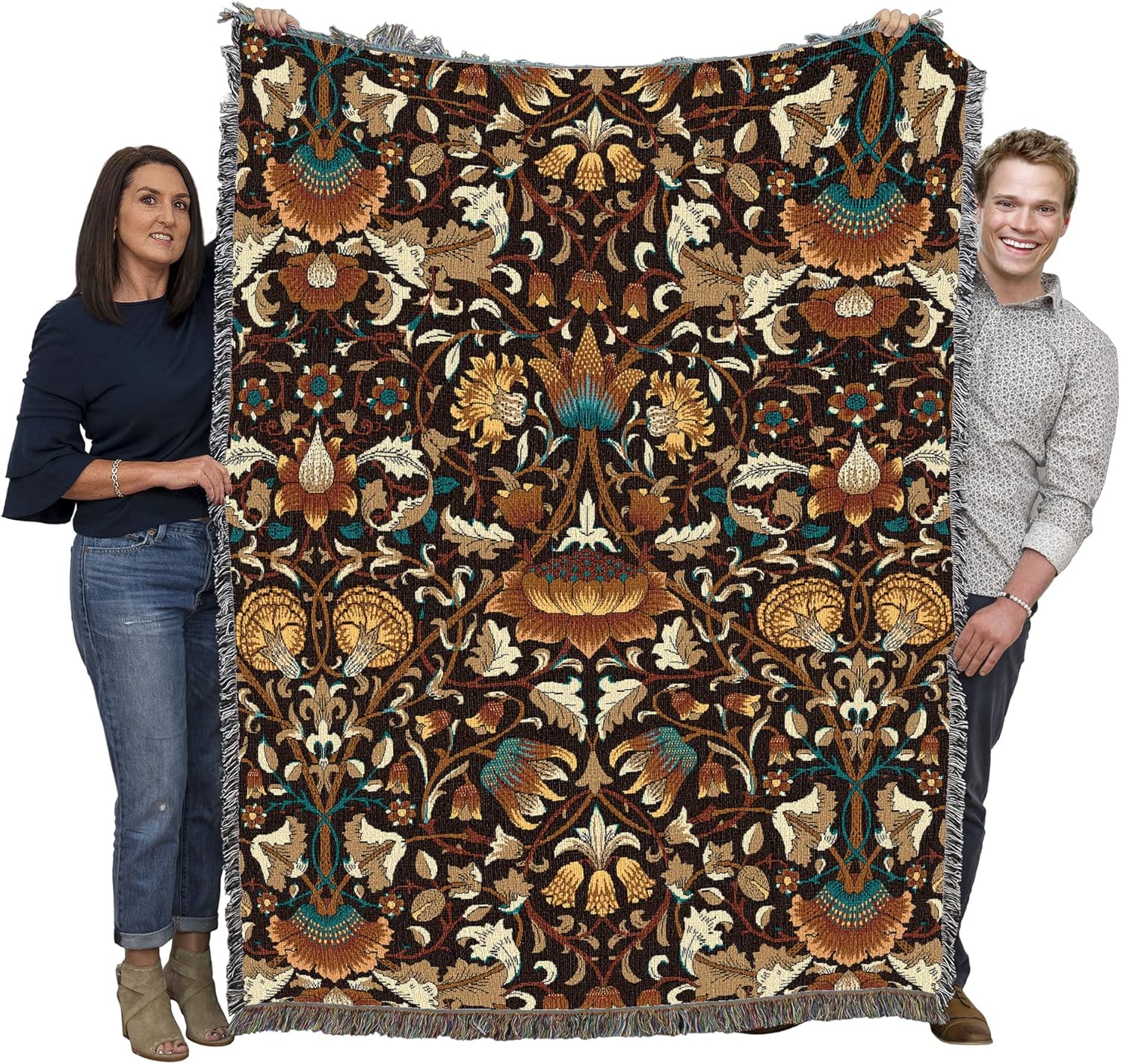 Pure Country Weavers William Morris Lodden Sienna Blanket - Arts ...