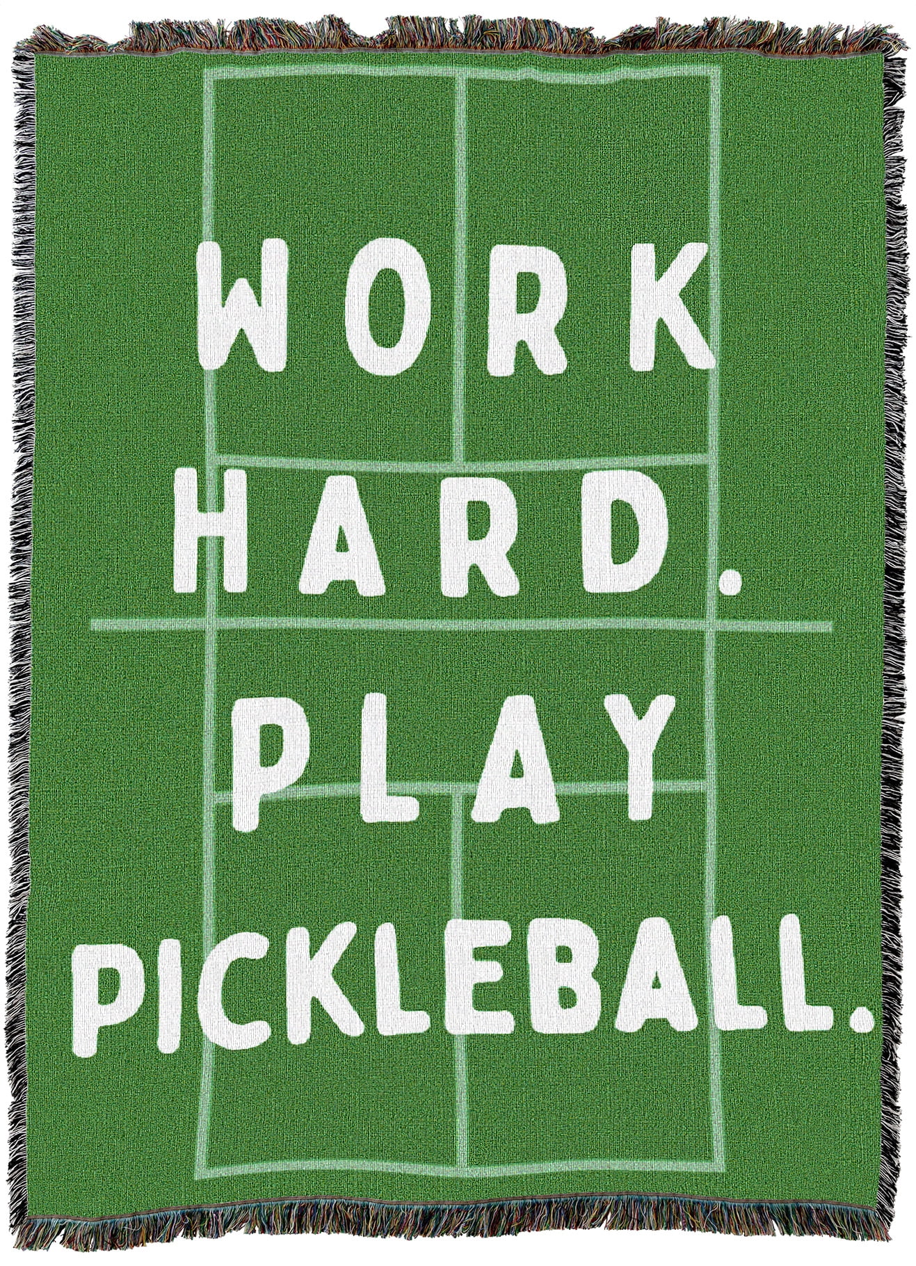 Pure Country Weavers Work Hard Play Pickleball XL Tapestry Throw Woven ...