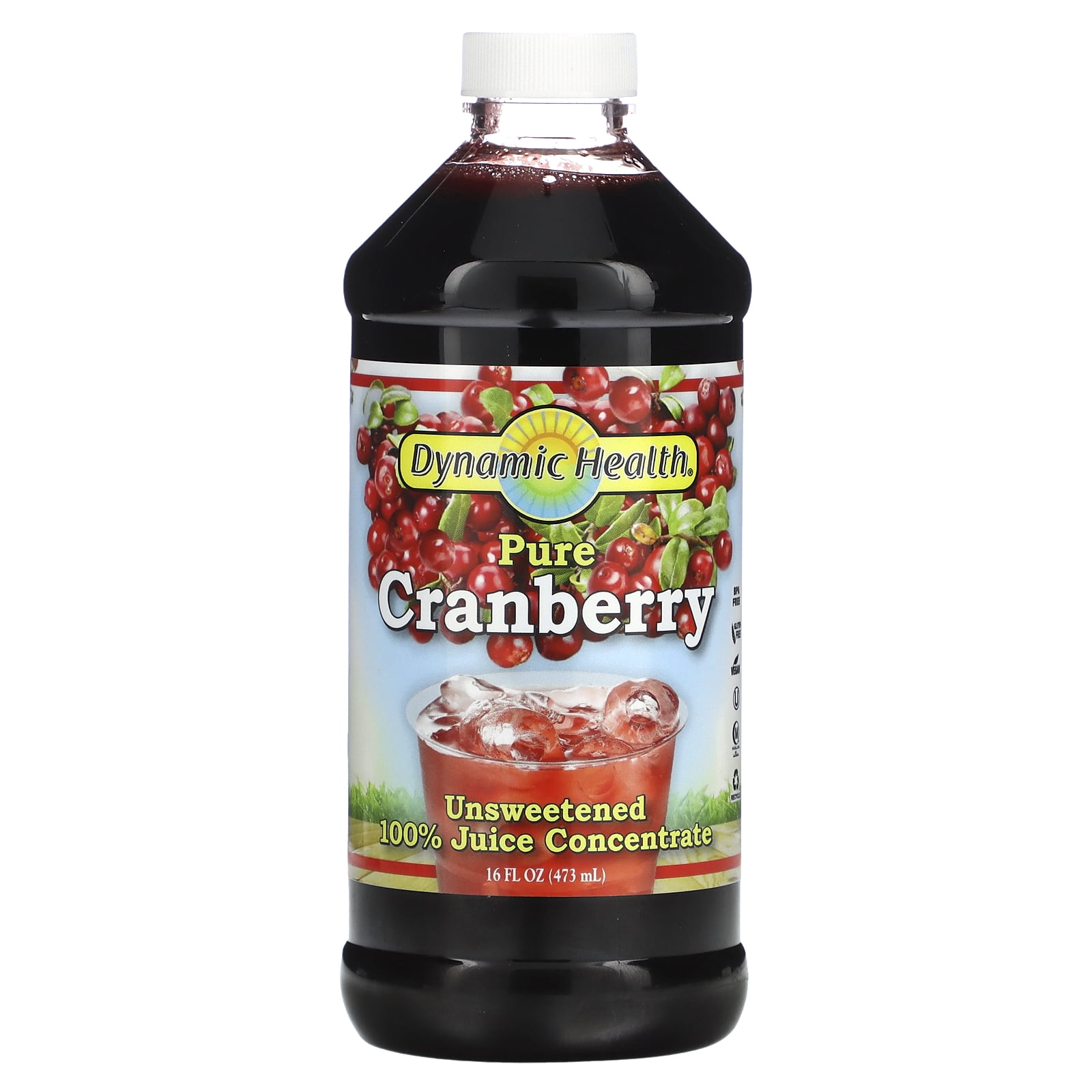 Pure Cranberry, 100% Juice Concentrate, Unsweetened, 16 fl oz (473 ml ...