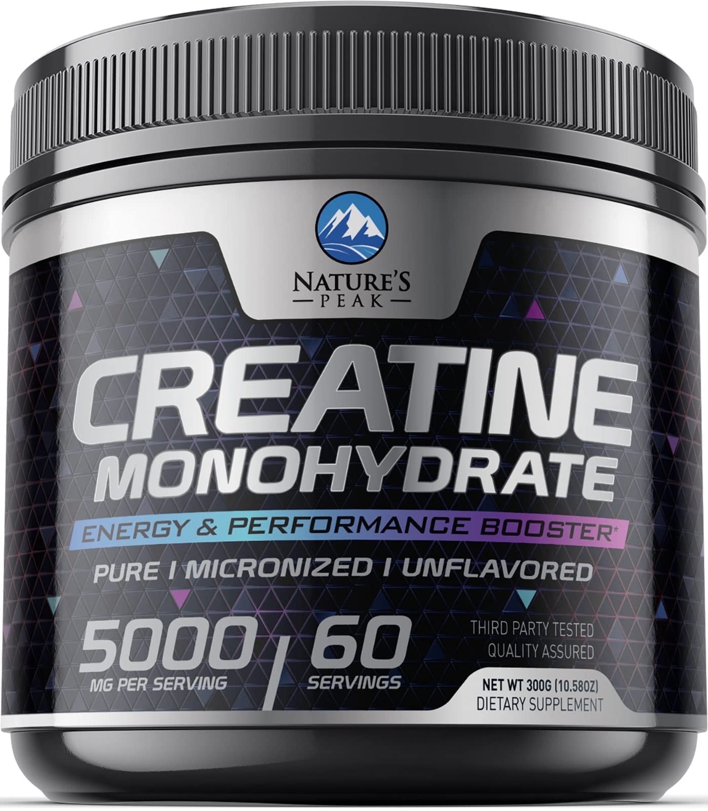 Nature's Peak Creatine Powder 5000mg, Micronized Creatine Monohydrate ...