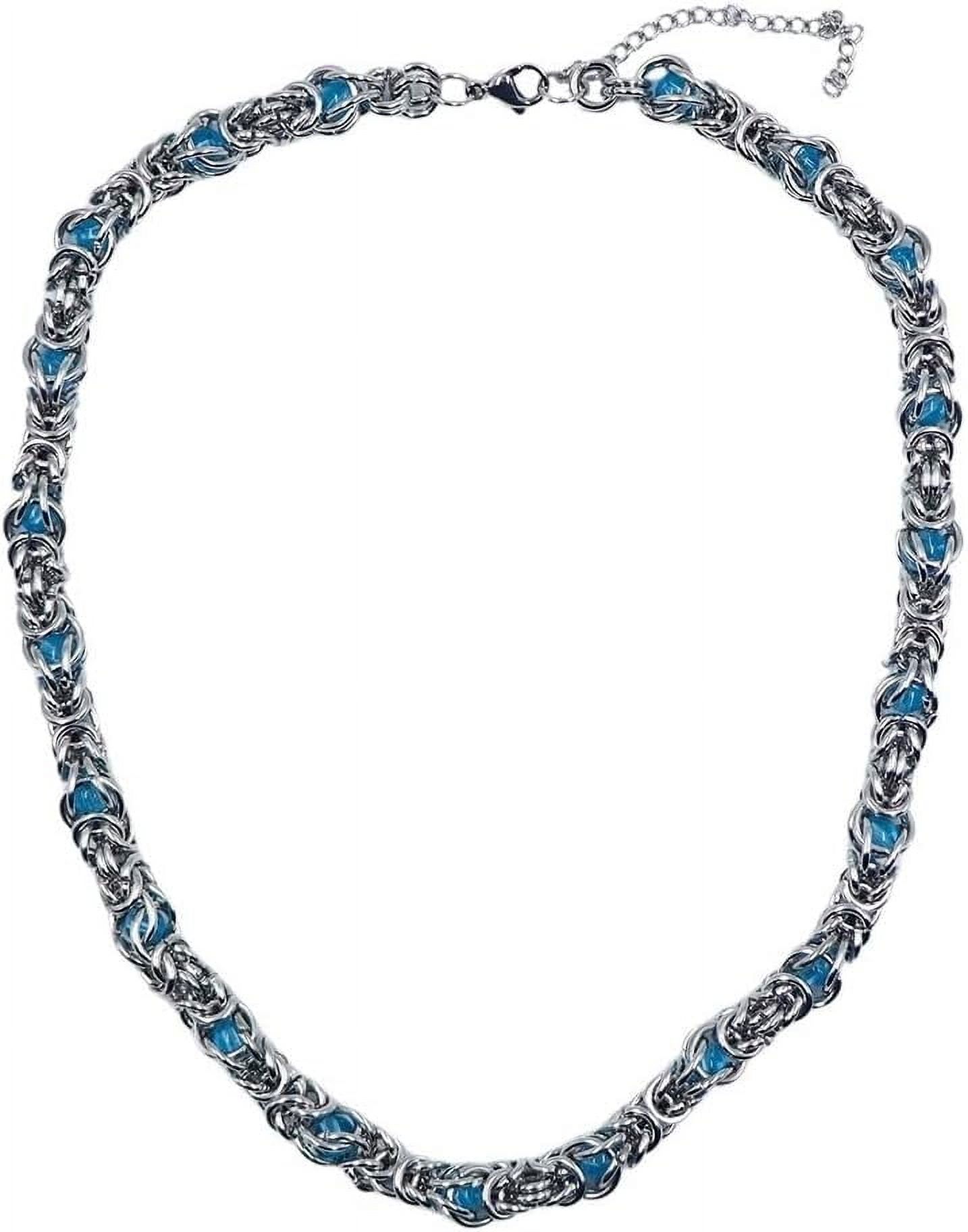 Pure Cuban Chain Link Titanium Link Necklace,Curb Chain With ,Sapphire ...