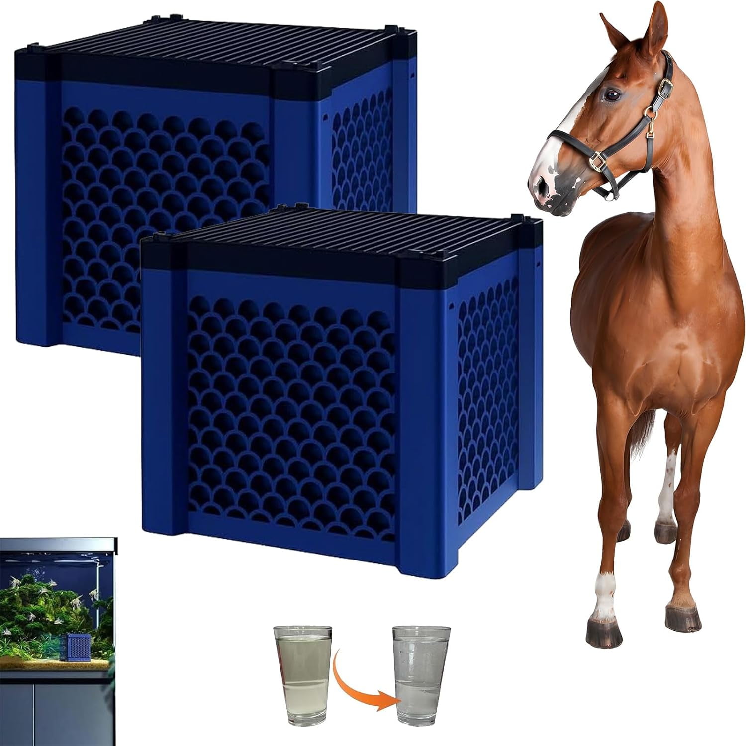 Pure Cube Water Trough Filter 2.0, Eco-Aquarium Water Trough Purifier ...