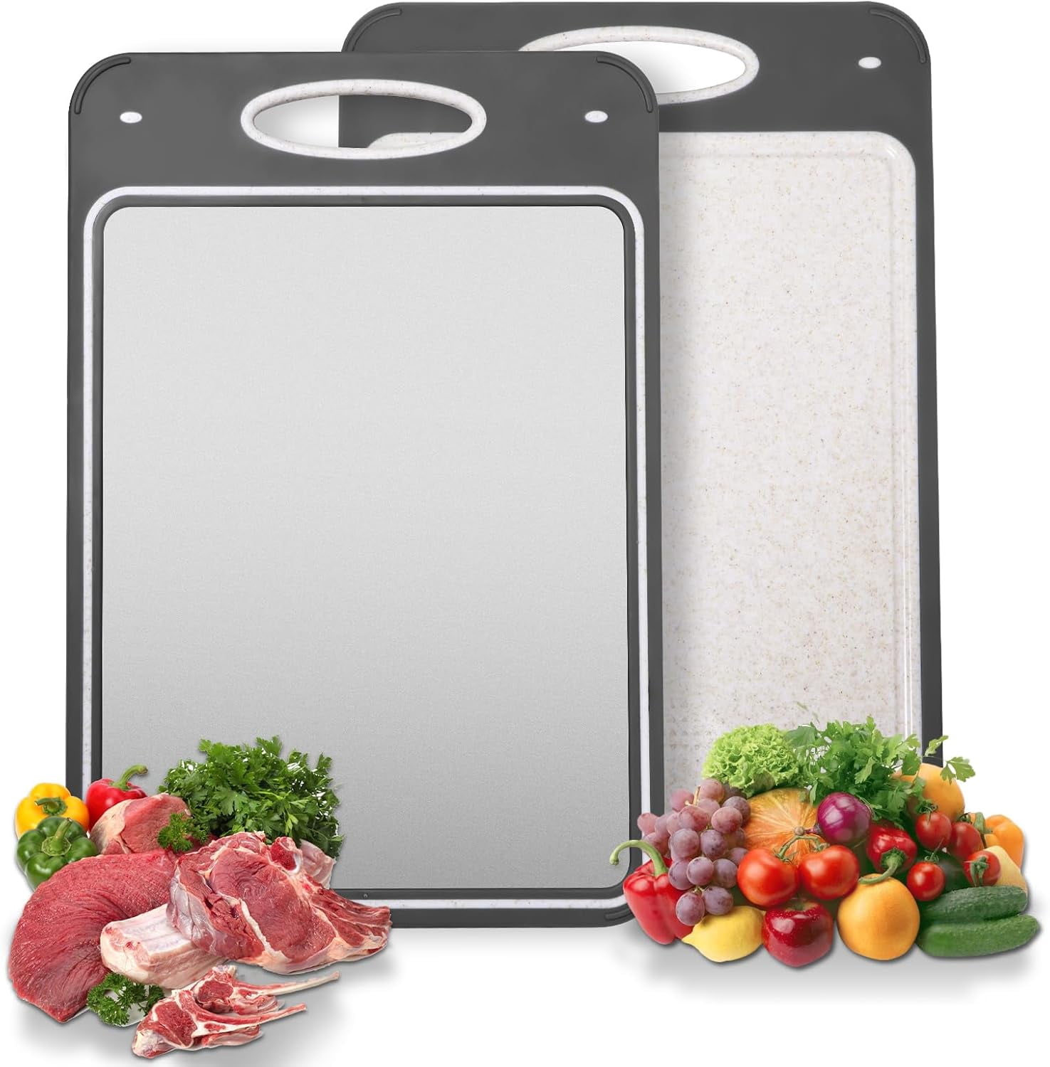Pure Cut 100% Titanium Cutting Boards for Kitchen – Double Sided for ...