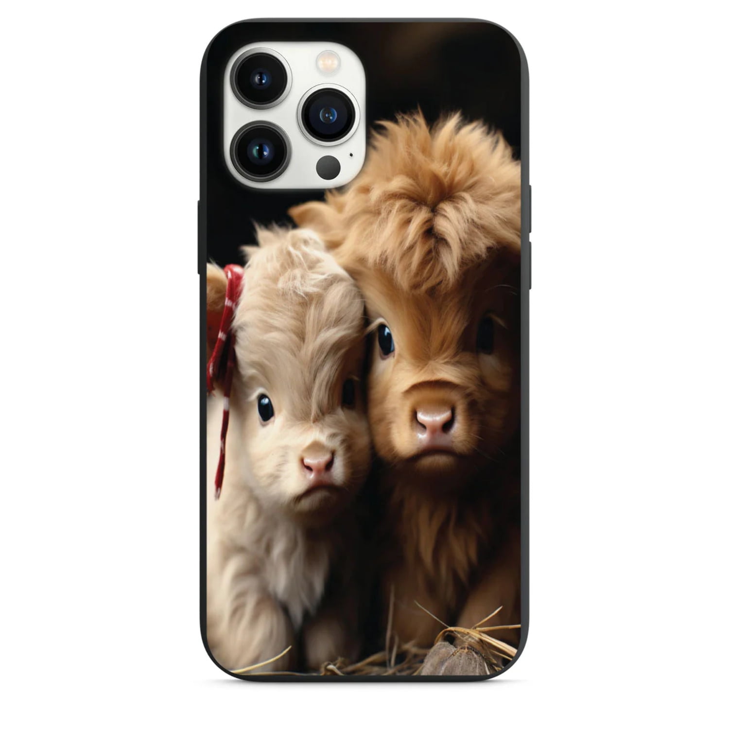 Pure Cuteness Highland Cows Together Design Phone Case for iPhone 7 8 X ...