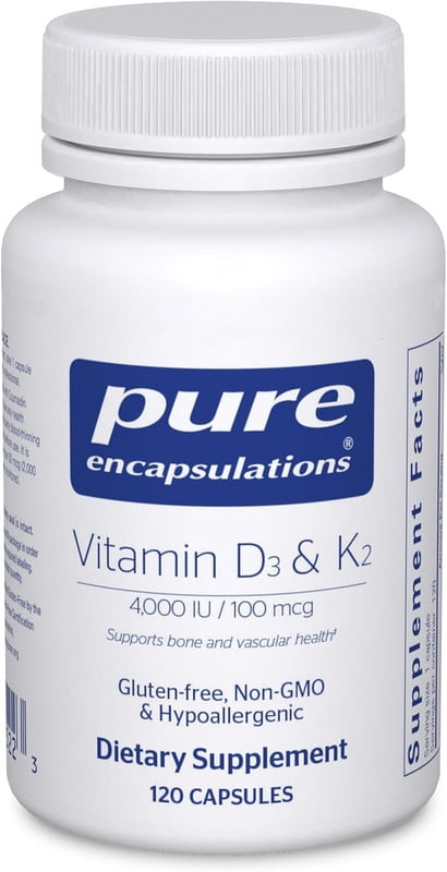 Pure D3 & K2 -helps Bone & Vascular- 120 count - Walmart.com