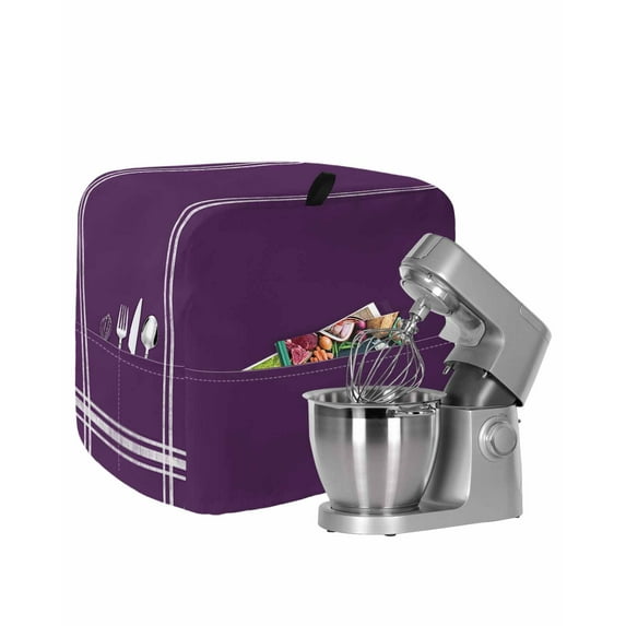 Pure Dark Purple Stand Mixer Dust Cover with Storage Pocket & Handles ...