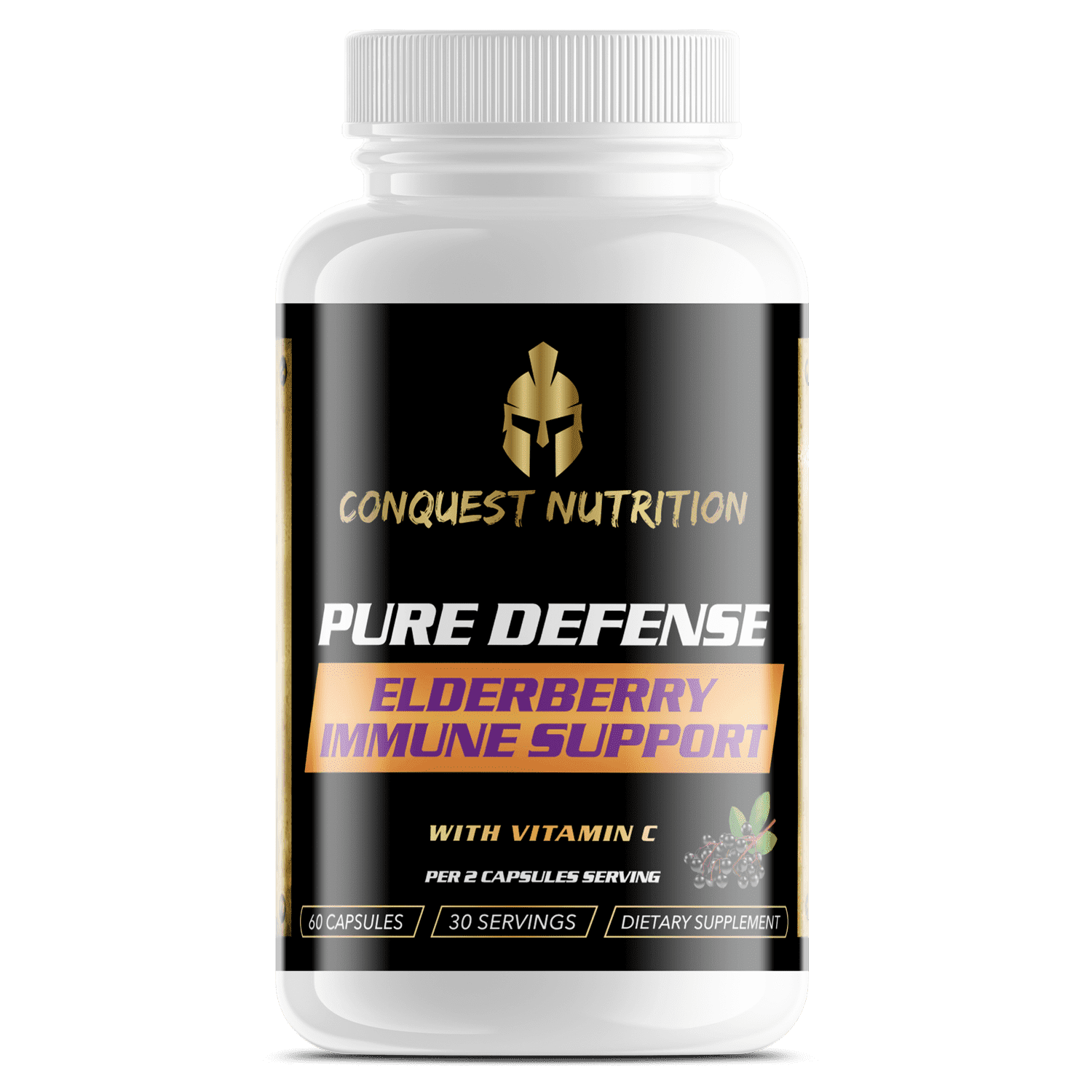 Conquest Nutrition Pure Defense Elderberry Immune Support, 60 Veggie ...