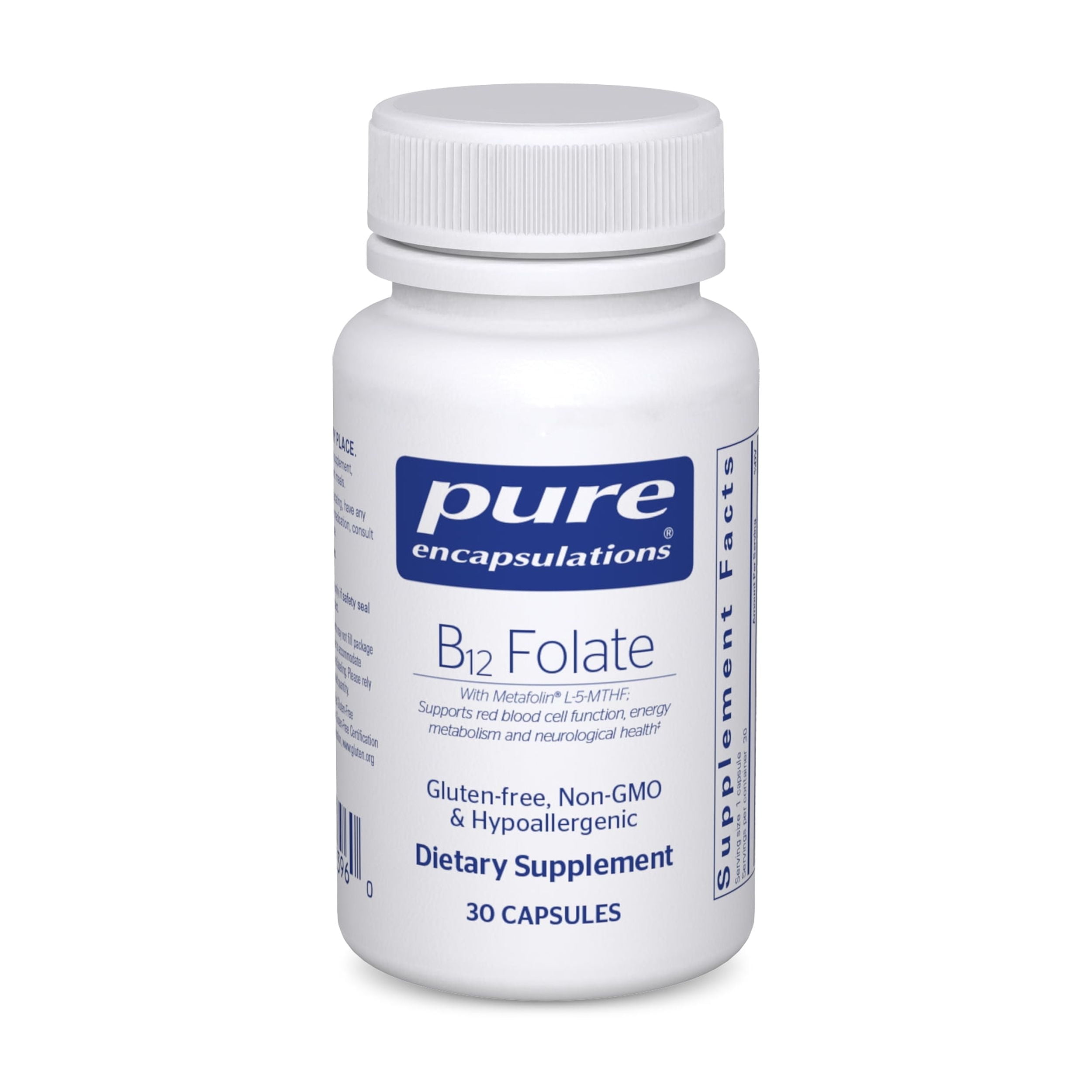 Pure Encapsulations B12 Folate | Premium Energy Supplement for Nerves ...