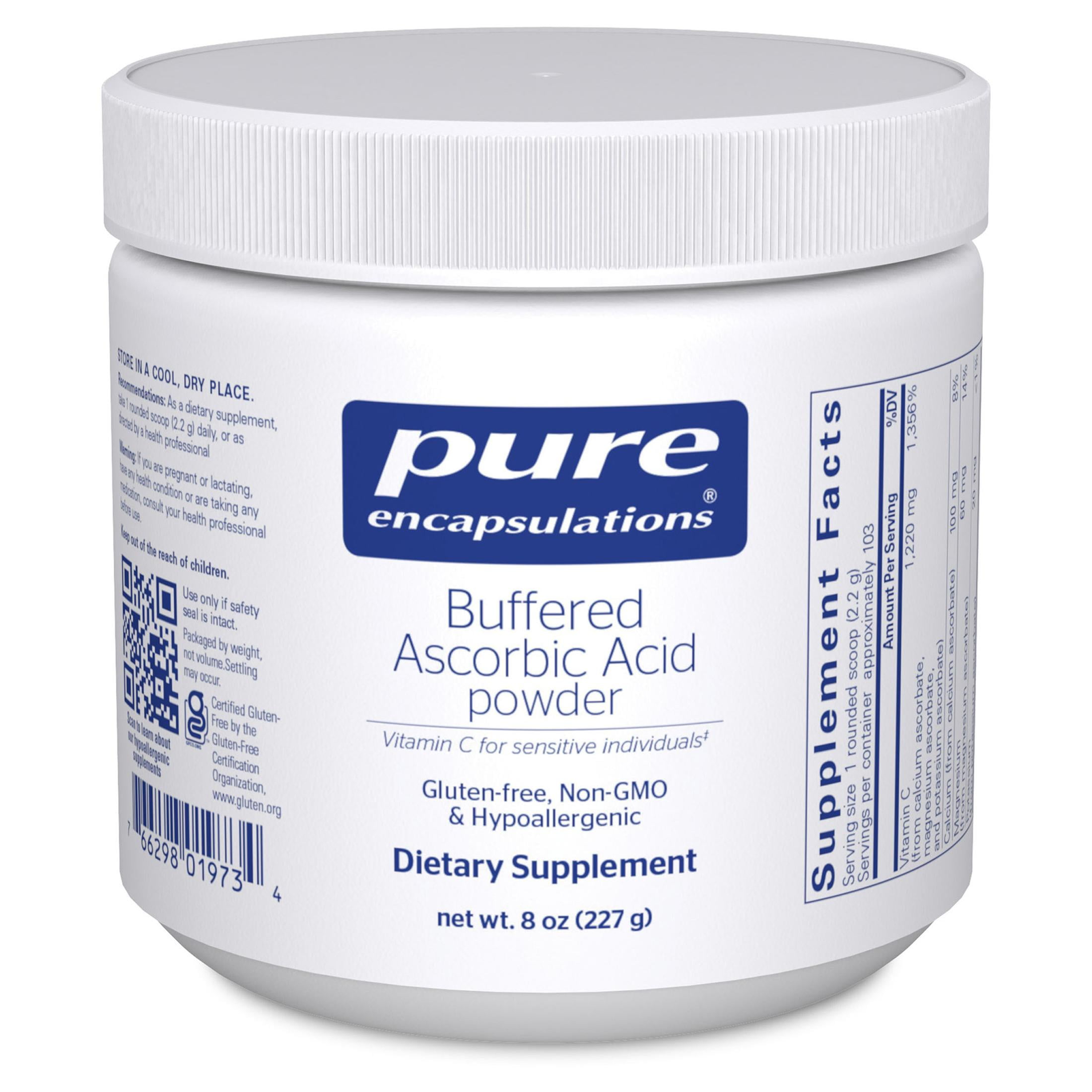 Pure Encapsulations Buffered Ascorbic Acid Powder | Vitamin C ...