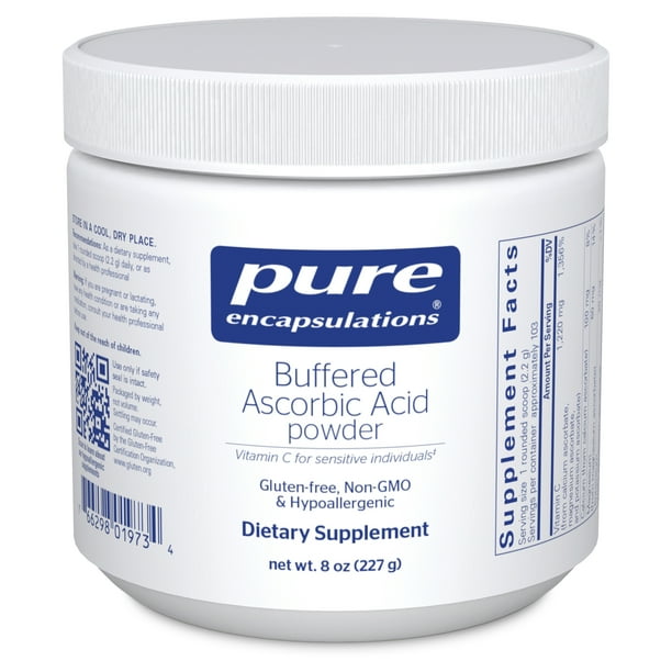 Pure Encapsulations Buffered Ascorbic Acid Powder | Vitamin C Supplement for Sensitive ...