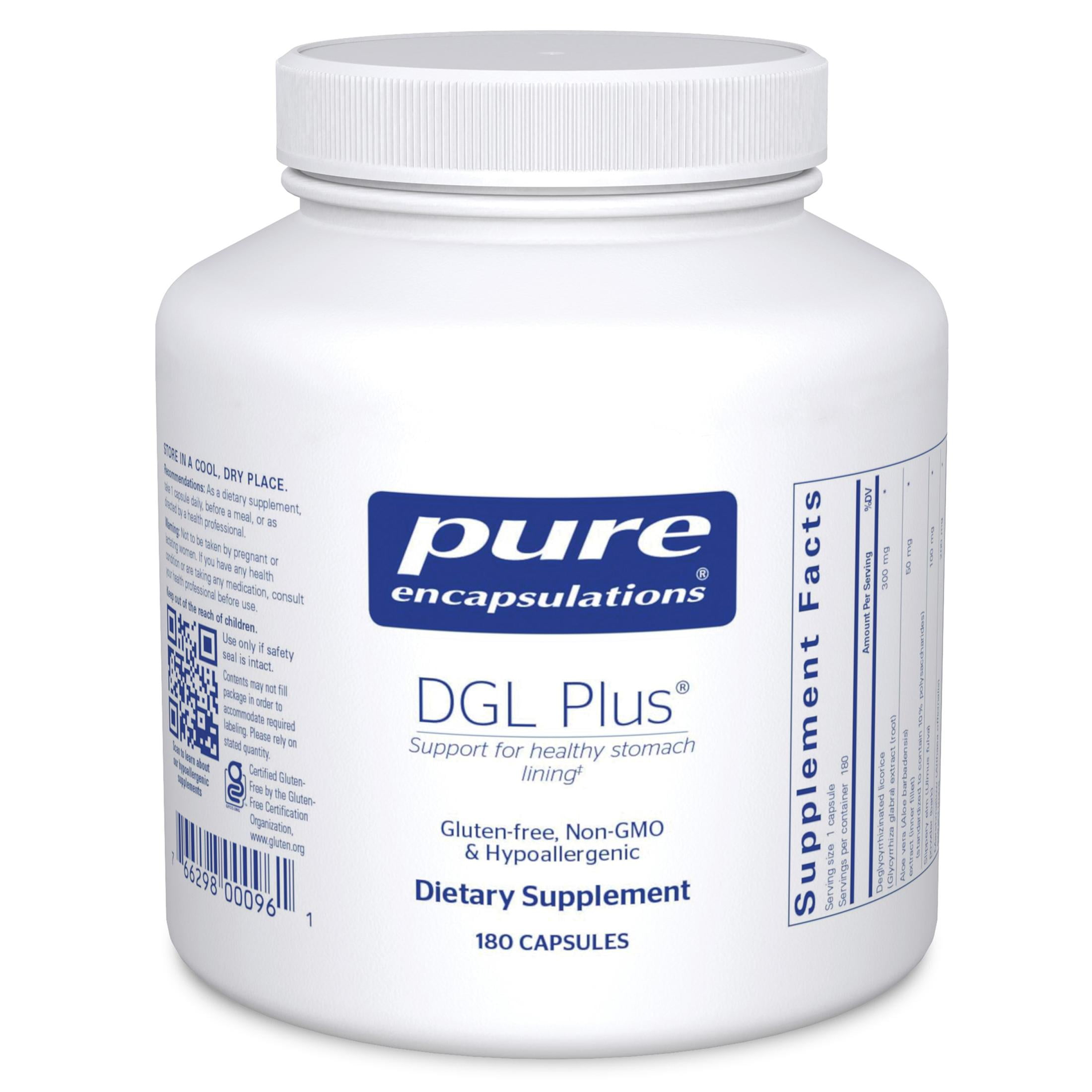 Pure Encapsulations DGL Plus | 180 Capsules - Herbal Licorice ...