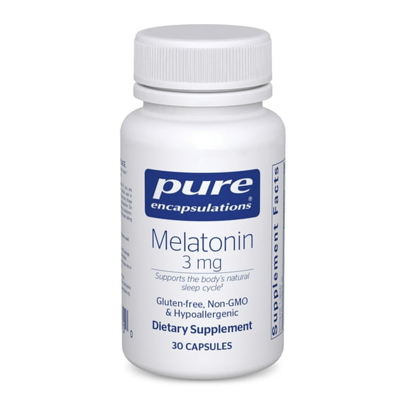 Pure Encapsulations Melatonin 3 mg, Sleep Support, 30 Capsules, Aids ...