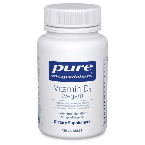 Pure Encapsulations Vitamin D3 Vegan | Support for Musculoskeletal ...