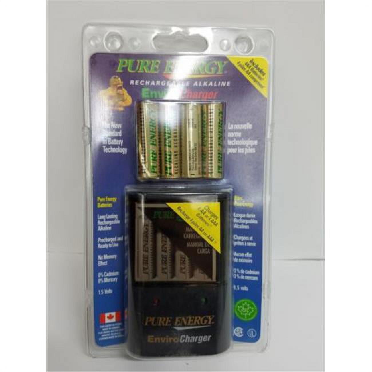 Pure Energy EC464 Enviro Charger Battery Charger with 4 AA Pure Energy ...