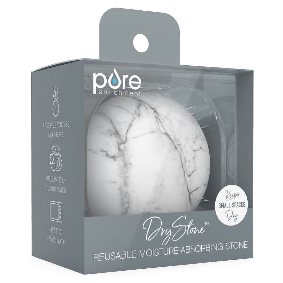 Pure Enrichment DryStone Reusable Moisture-Absorbing Stone, 1-3/4"H x 3 ...