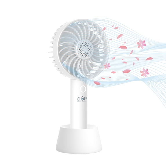 Pure Enrichment PureBreeze Personal Handheld Fan with Base - 3 Fan ...