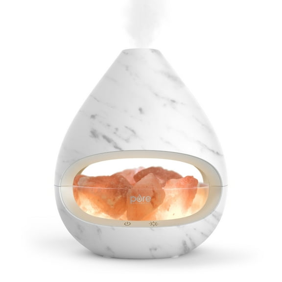 2-in-1 Himalayan Salt Lamp Diffuser, Cool Mist Humidifier, Aromatherapy ...