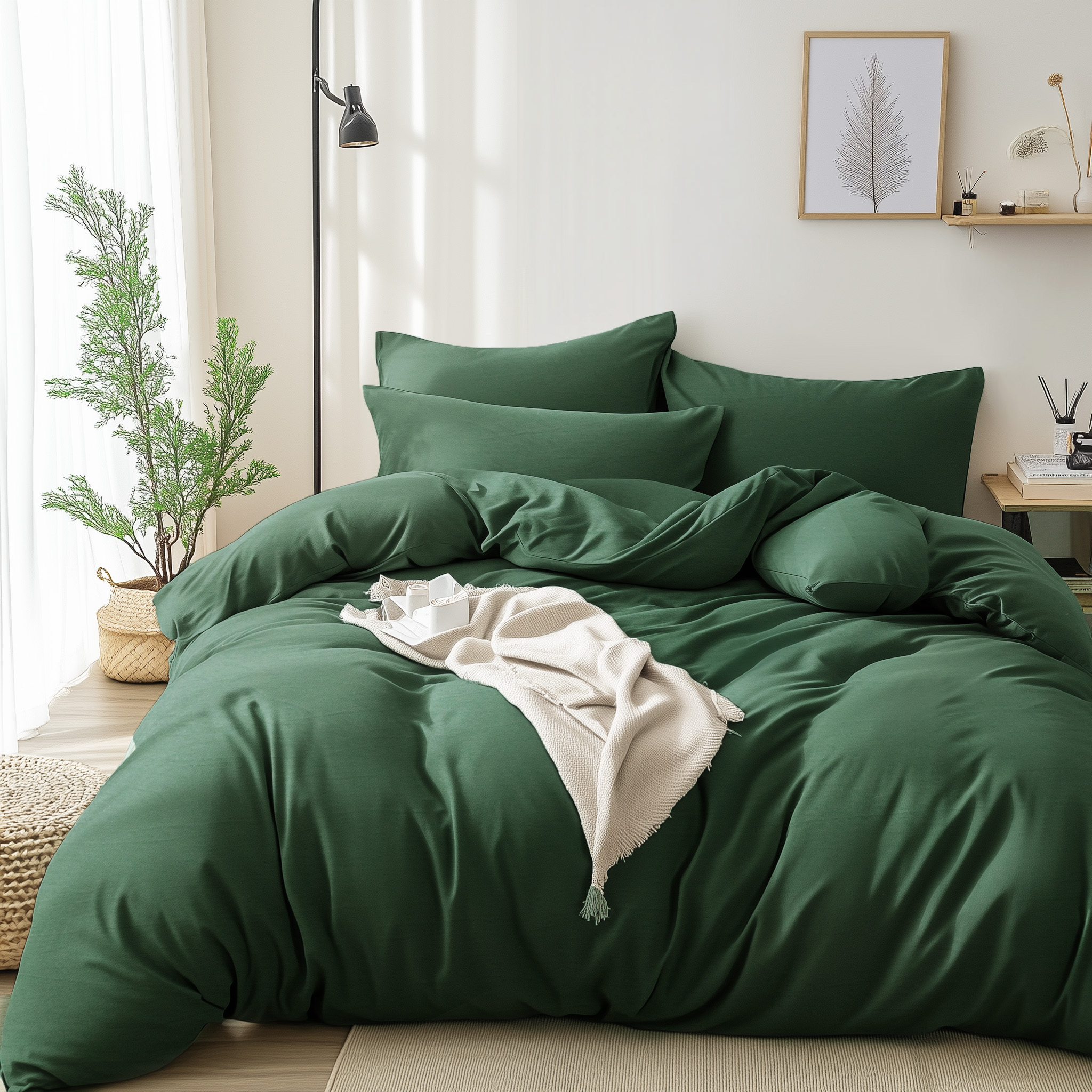 Bedify Bedding 100% Pure Silk Satin Duvet with Fitted Set 4 Pcs Silk ...