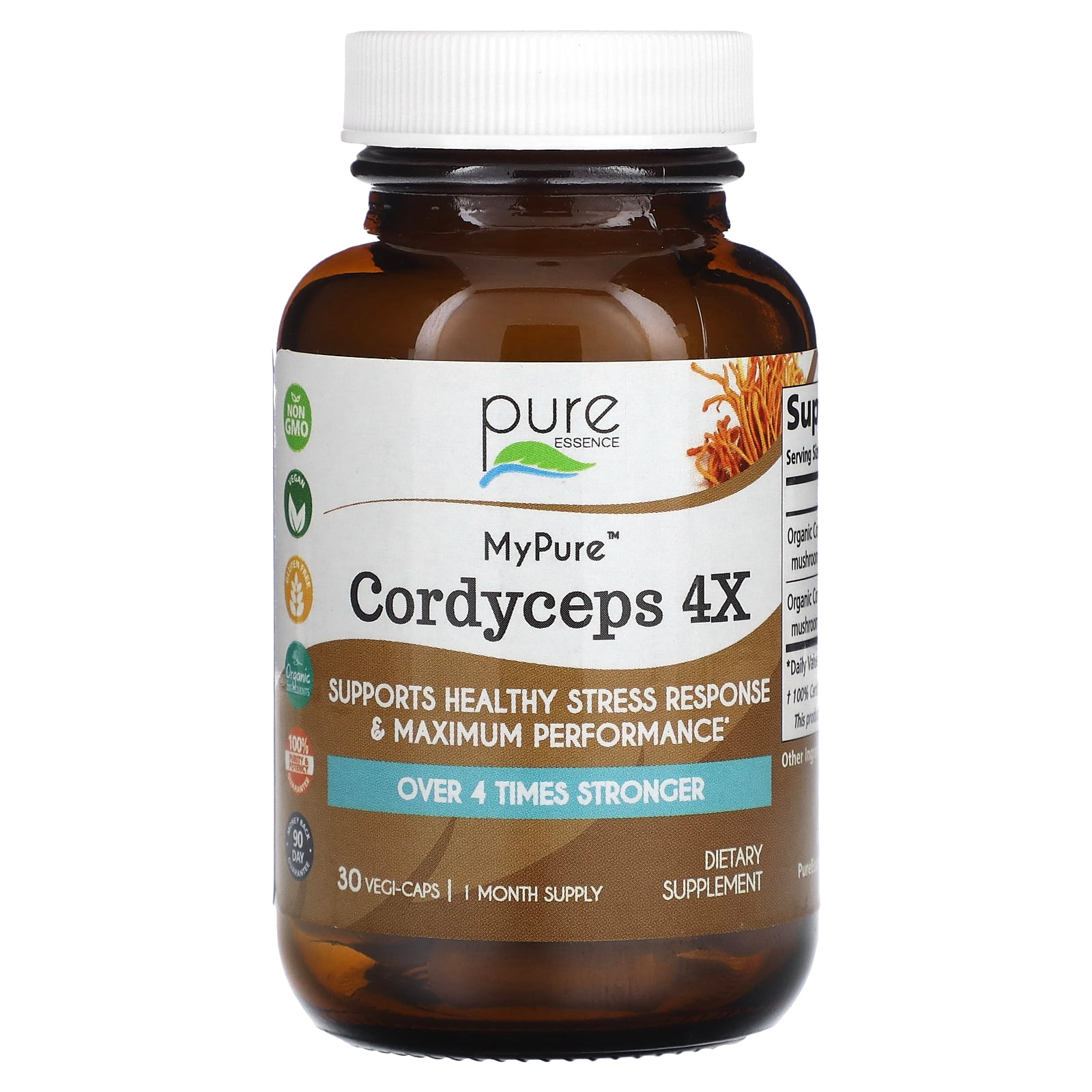 Pure Essence MyPure, Cordyceps 4X, 30 Vegi-Caps - Walmart.com