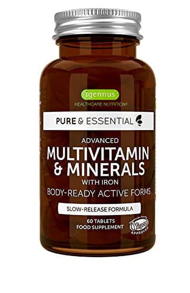 Pure & Essential Advanced Vegan Multivitamin & Minerals For Women With ... Pure & Essential Advanced Vegan Multivitamin & Minerals For Women With ...