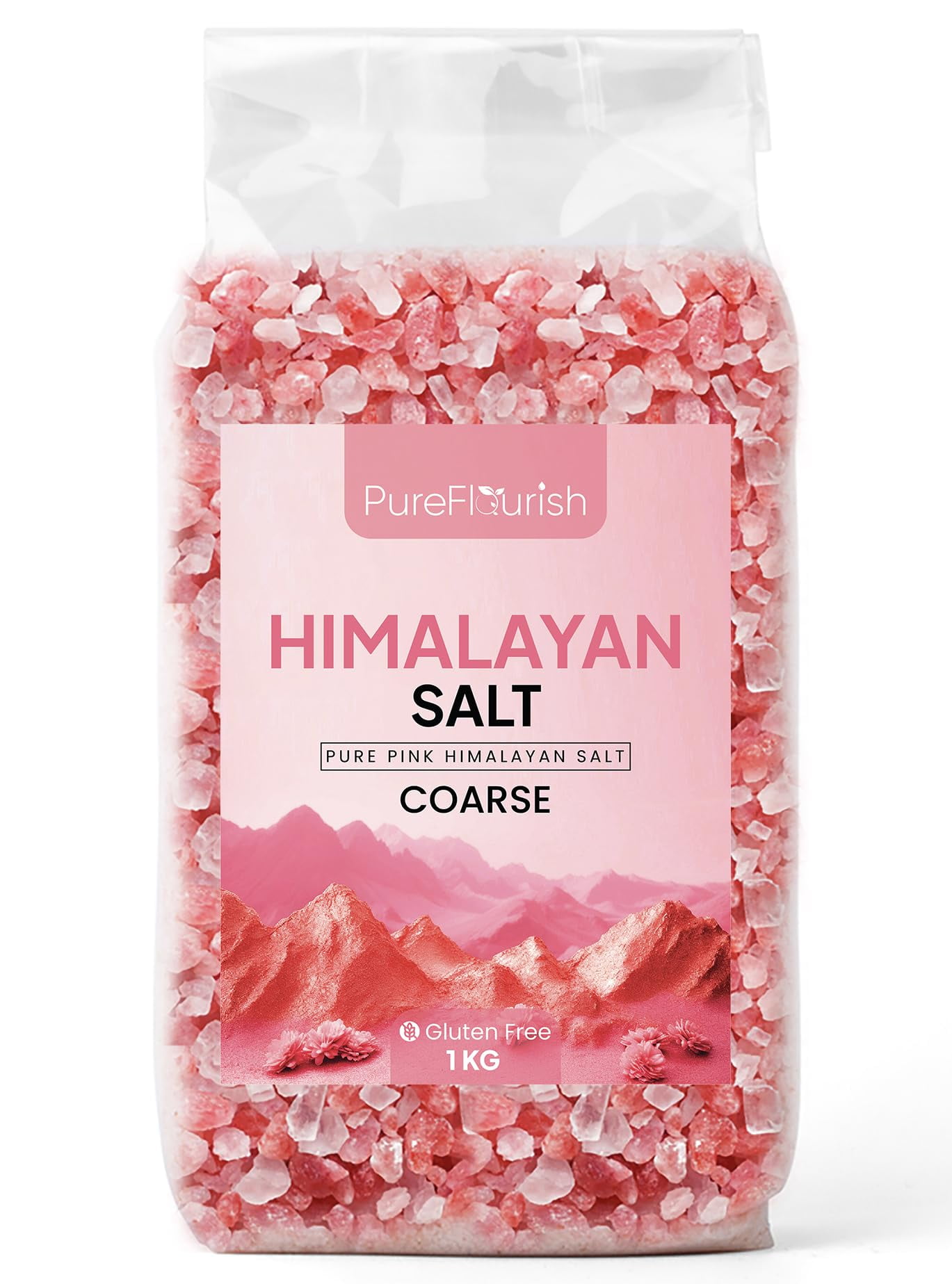 Pure Flourish® Pink Himalayan AIF9 Salt (Coarse) 1kg PREMIUM UNREFINED | 100% NATURAL | GLUTEN ...