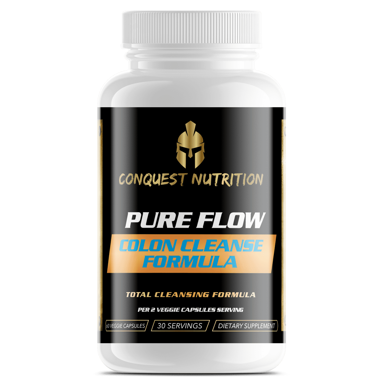 Conquest Nutrition Pure Flow Colon Cleanse Formula - 60 Veggie Capsules ...