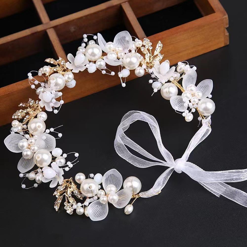 Pure Flower Wreath Head Decoration Weeding Hair Style Garland Q1V3 B2M9 ...
