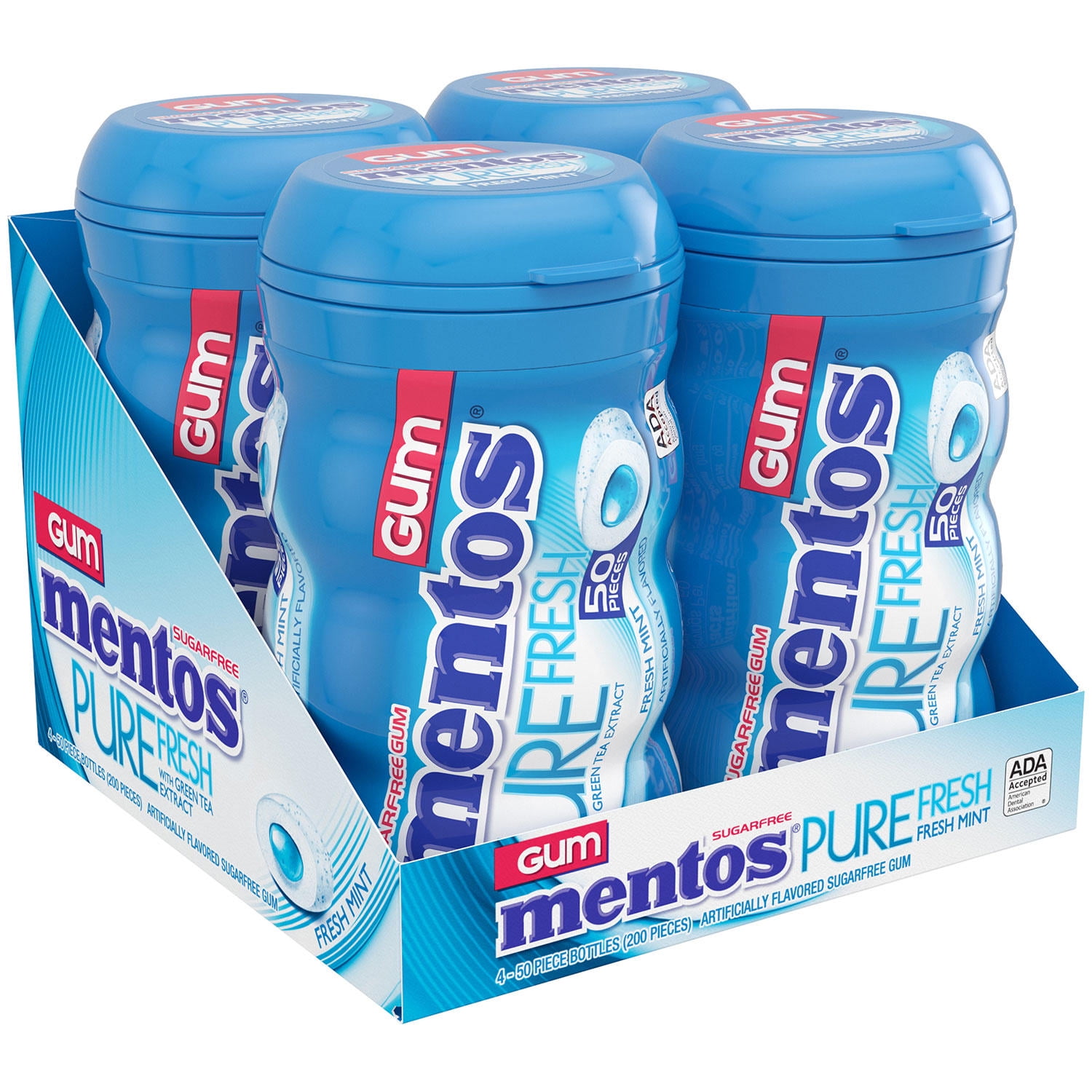 Pure Fresh Mint by Mentos, Sugar-Free Chewing Gum, 50 pcs., 6 pk., Free PICKN BUY Gummies ...