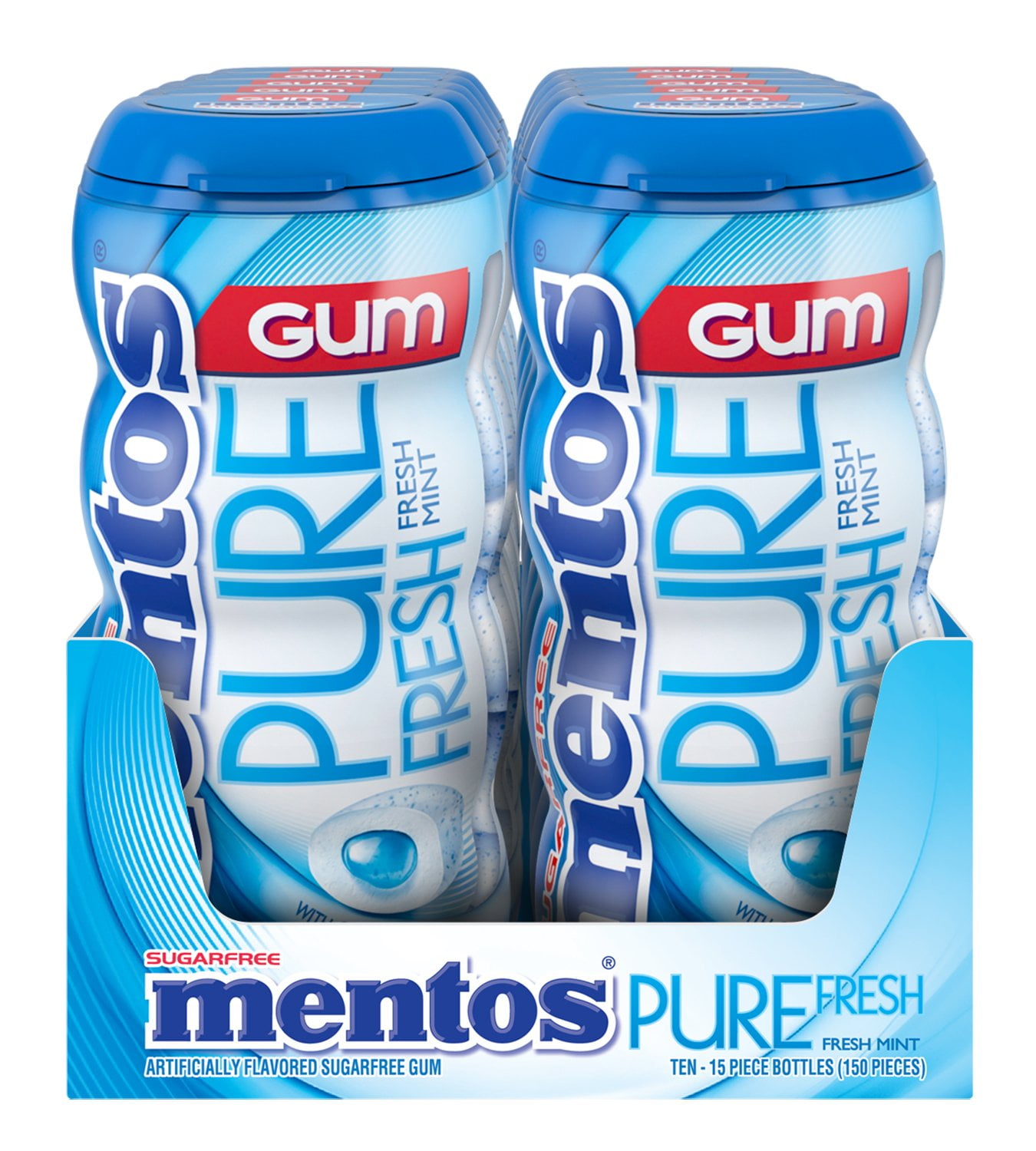 Pure Fresh Sugar-Free Gum, Mint, 15 Pieces/pack, 10 Packs/box | Bundle ...