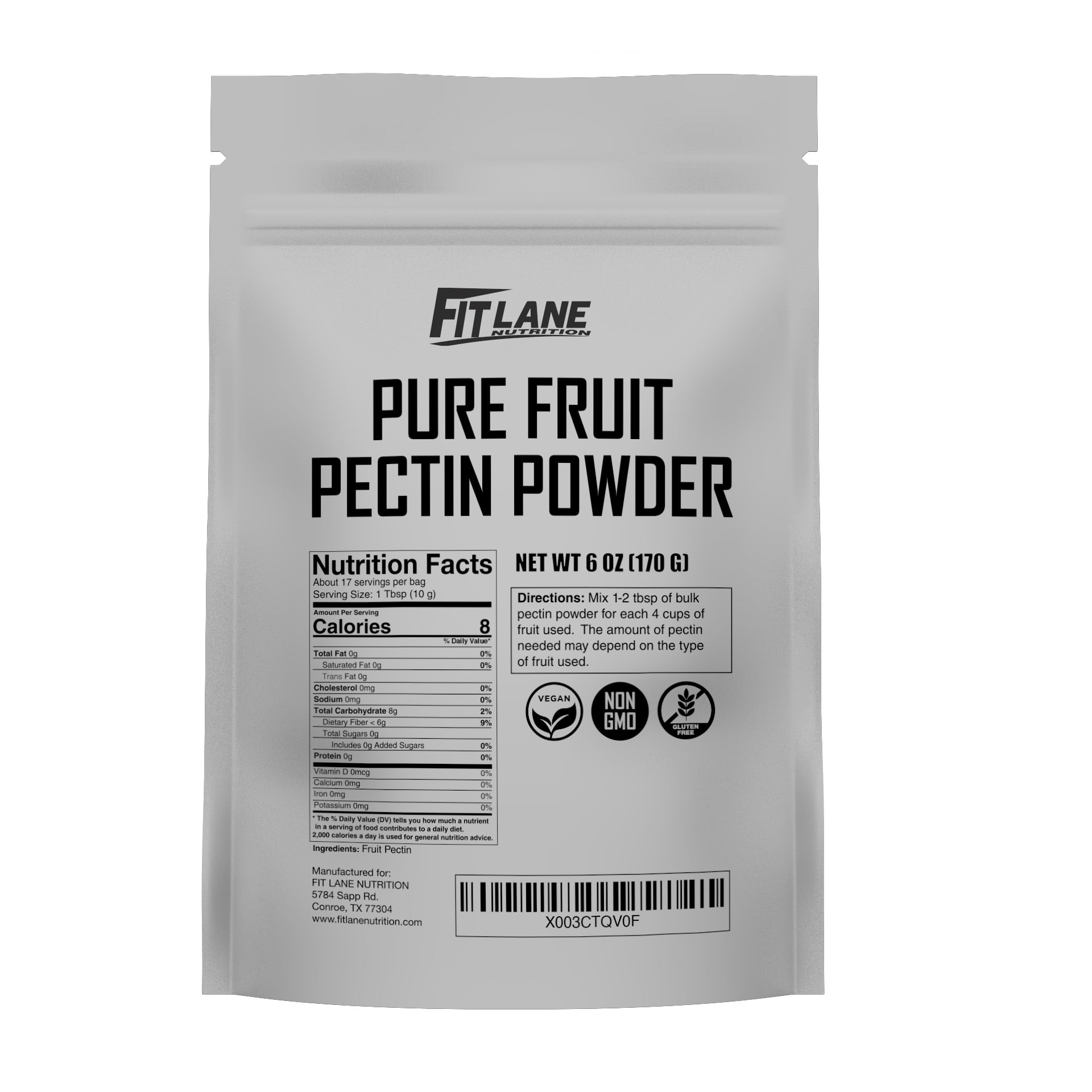 FitLane Nutrition Pure Fruit Pectin Powder, Vegan, 6 oz Bag - Walmart.com