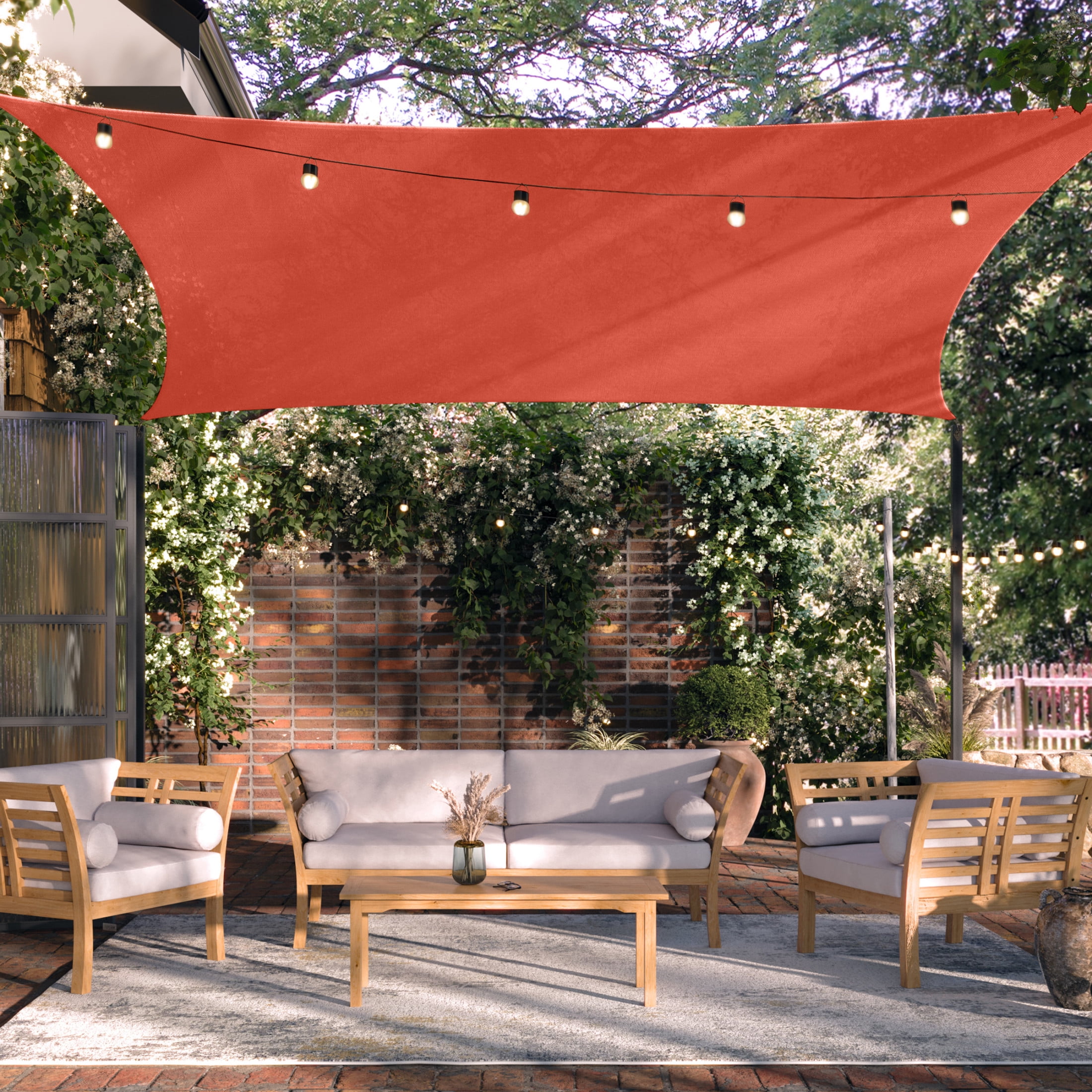 Pure Garden 10x13ft Sun Shade Sail – UV-Blocking Outdoor Canopy with D ...
