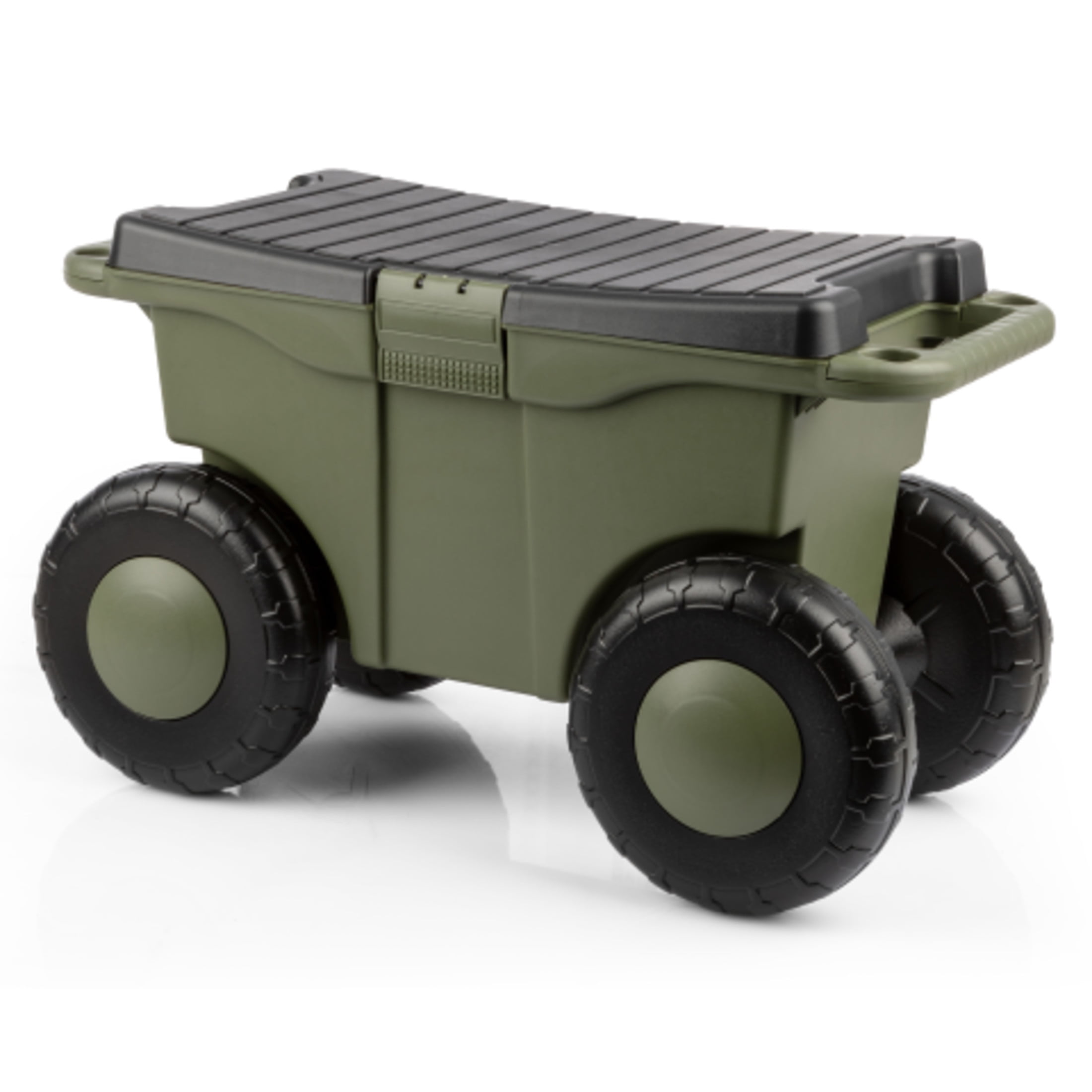 Pure Garden Rolling Garden Cart with Seat - Storage with Tool Tray ...