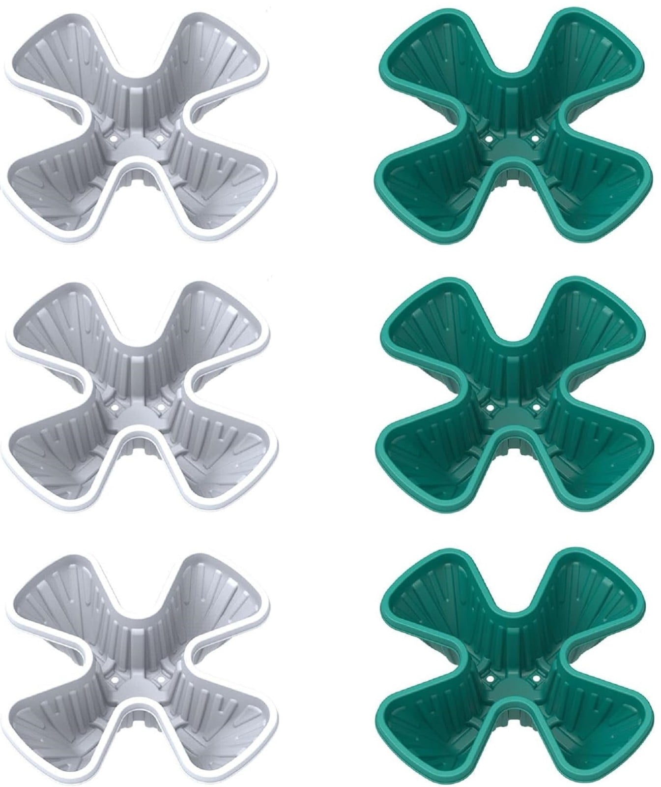 Pure Garden Stacking Planter Tower- 4-Tier Space Saving Flower Pots ...