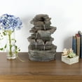 Pure Garden Tabletop Electric Waterfall Fountain, Gray - Walmart.com