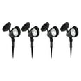 Pure Garden Weather-Resistant LED Outdoor Solar Lights 4-Pack (Black ...