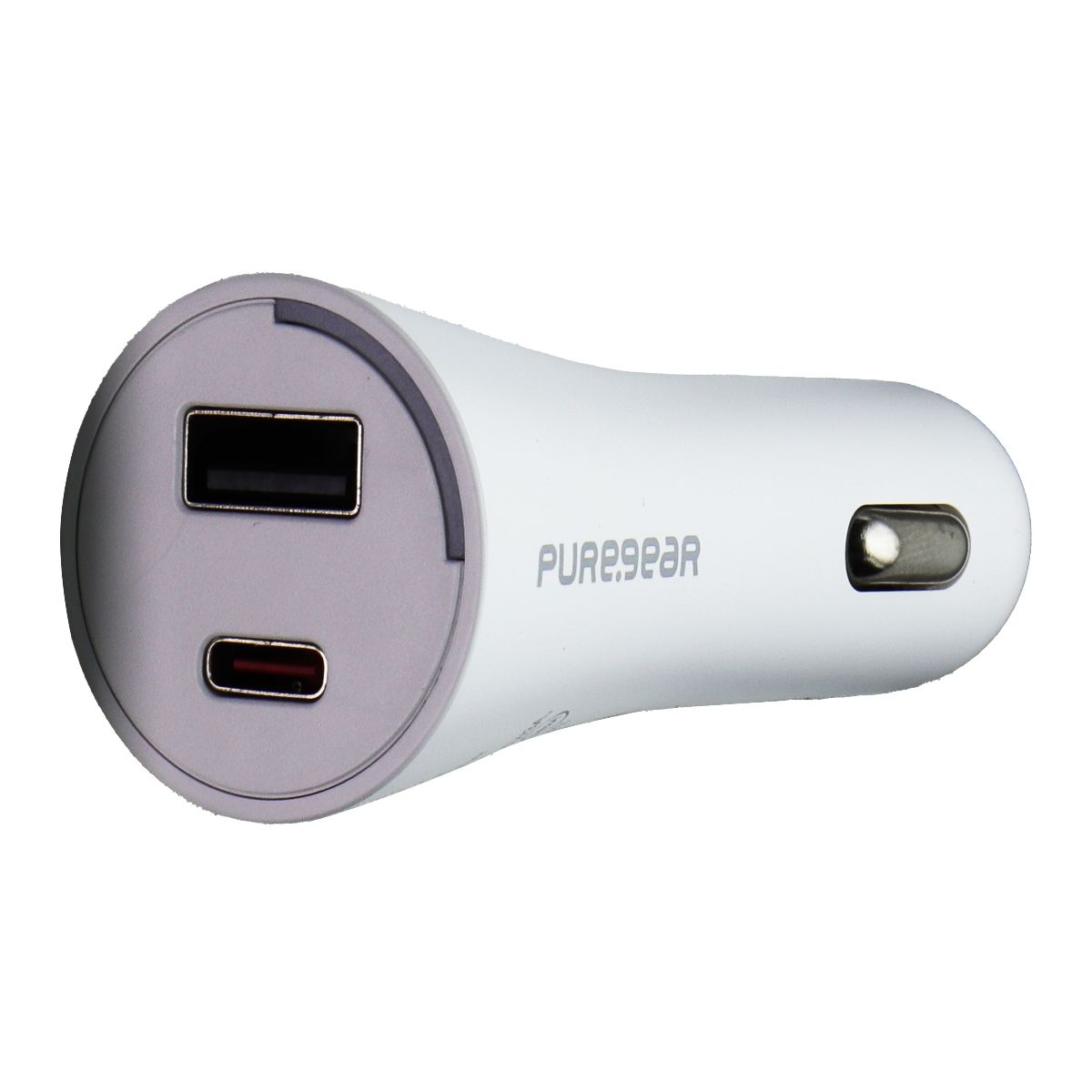 Pure Gear Light Speed 42W Dual Port USB-C + USB-A Car Charger - White - Walmart.com