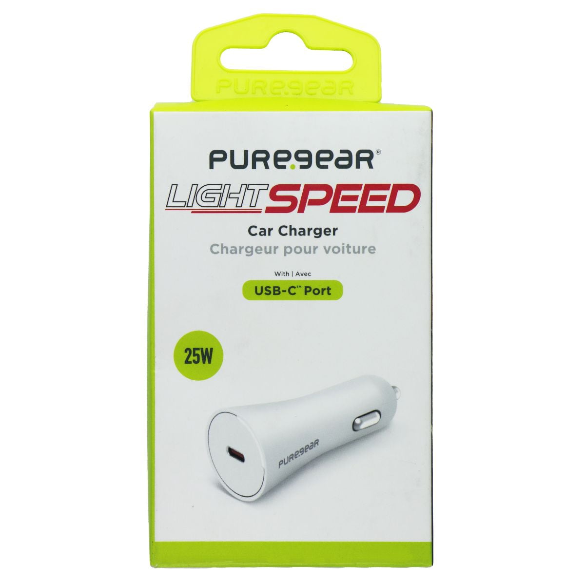 PureGear Light Speed 25W USB-C Car Charger - White - Walmart.com