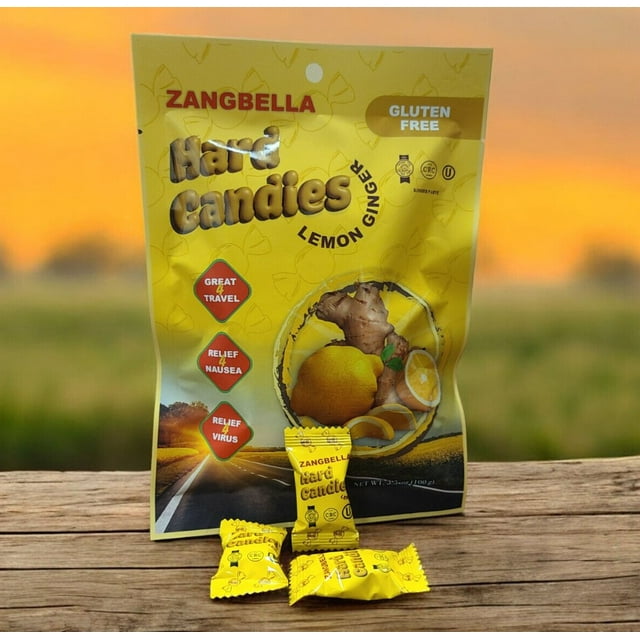 Pure Ginger Hard Candy for Nausea Relief, Great Tasting Lemon Flavor ...