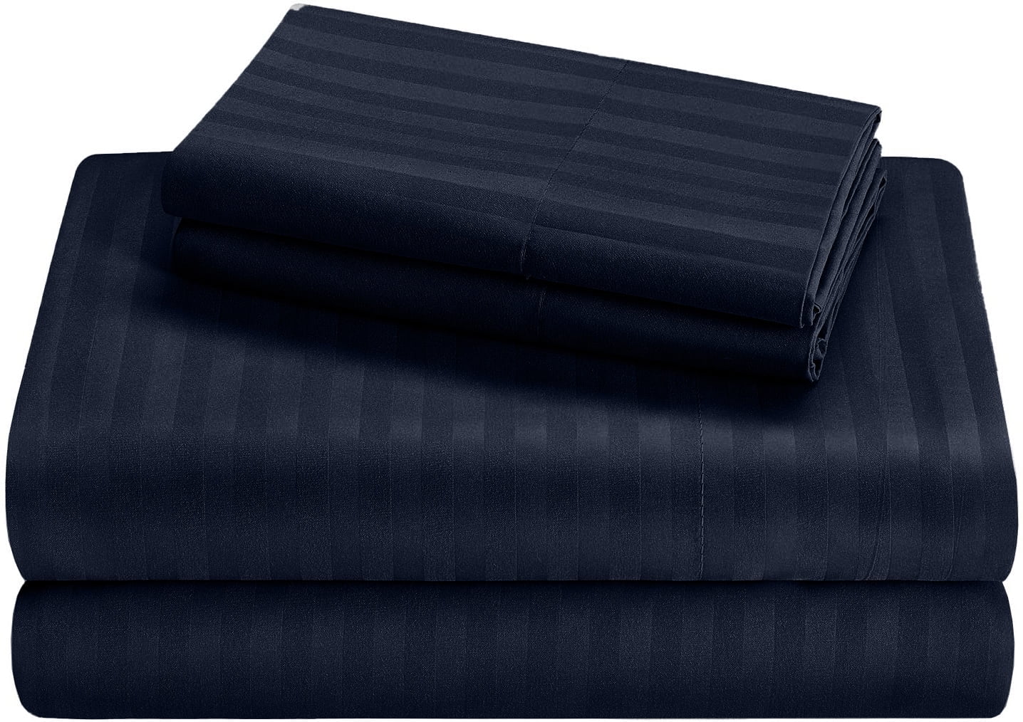 Pure Giza Cotton (Split Head King Size) Striped Pattern Bed Sheets Set ...