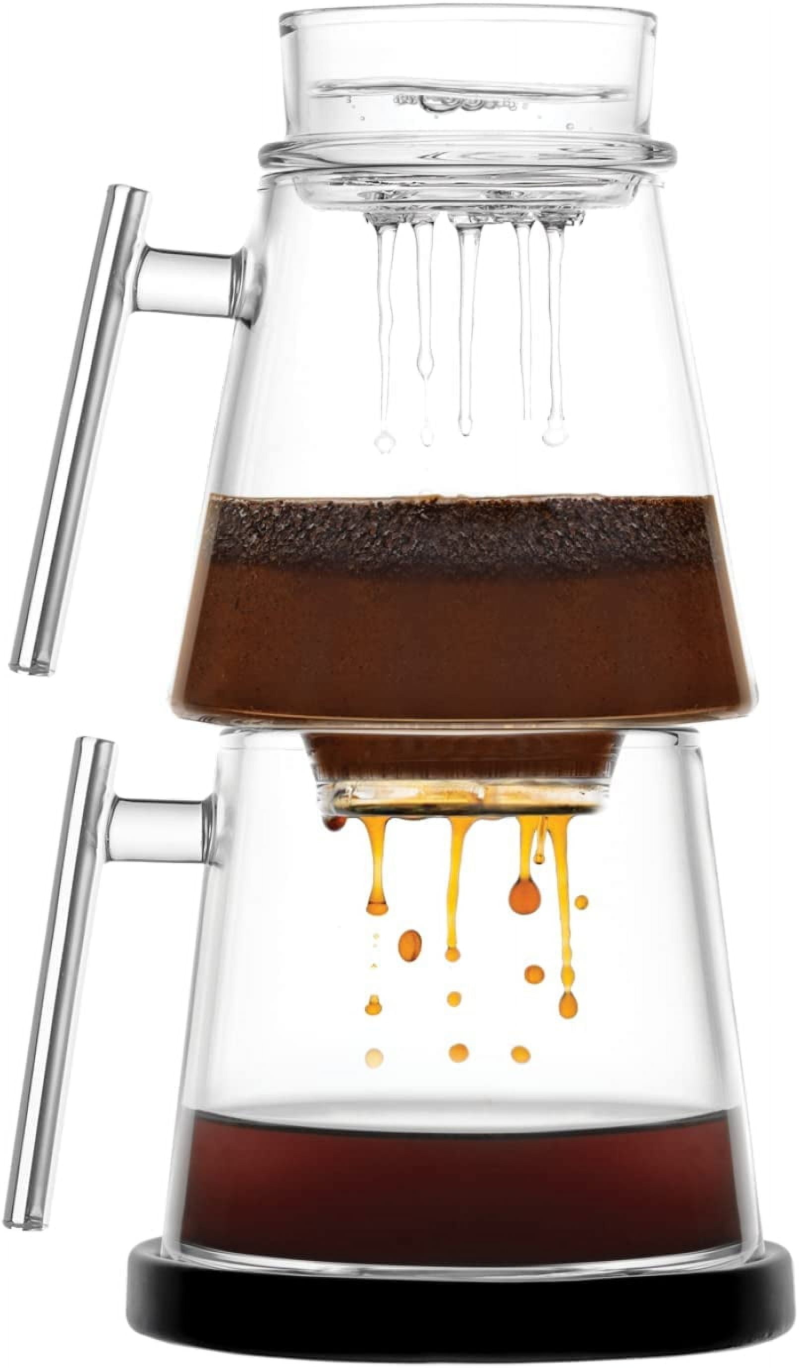 Pure Over Glass Pour Over Coffee Maker Kit | 6 Piece Set w/Mug | Built ...